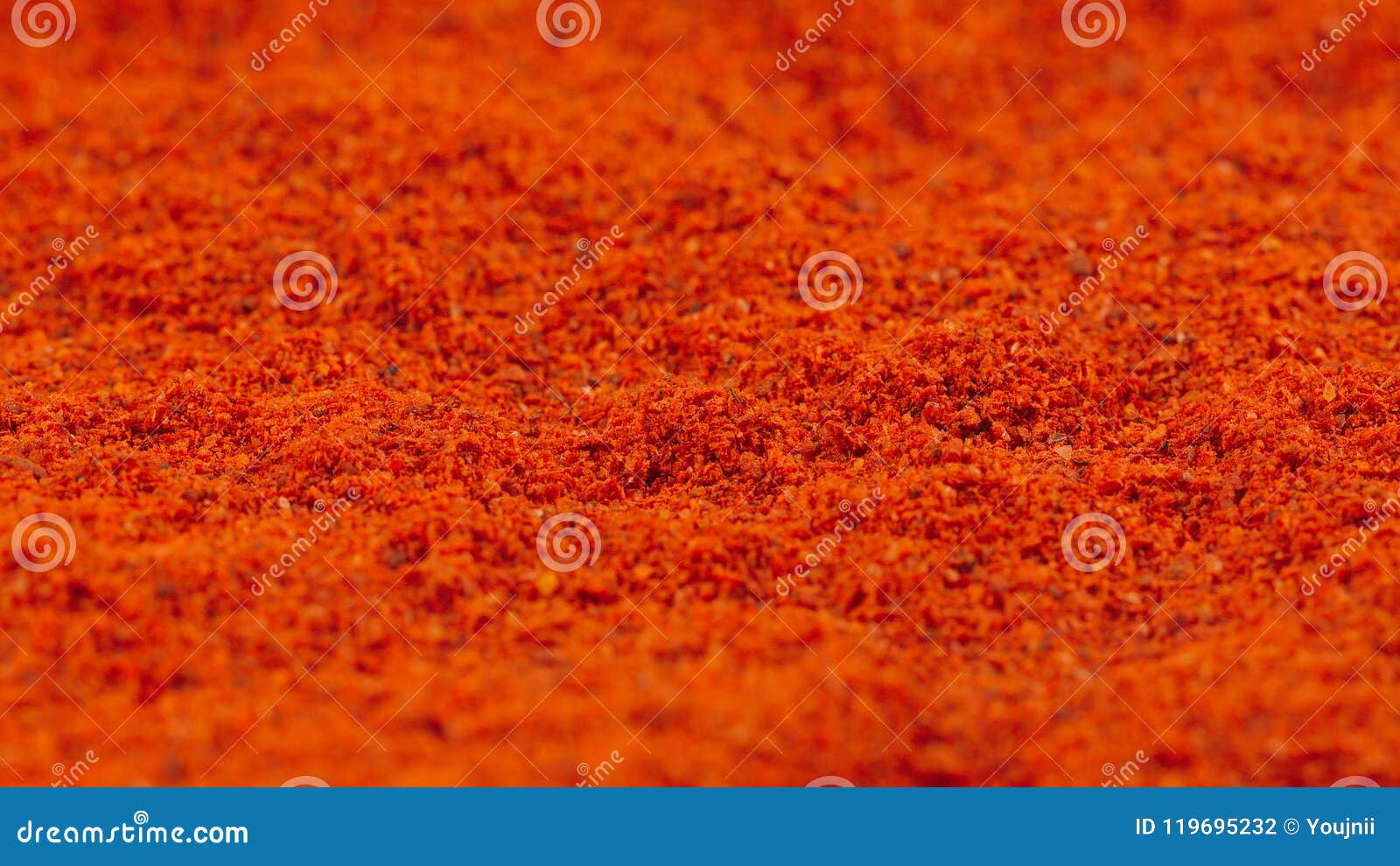 MACRO: Red pepper powder stock photo. Image of pile - 119695232