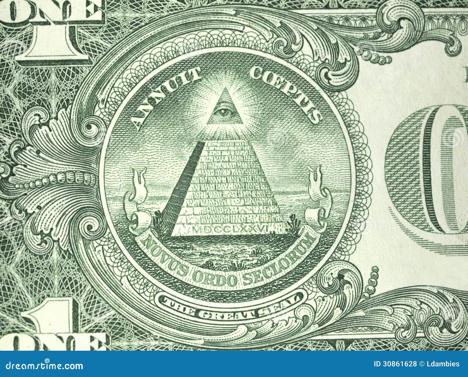 Macro Reverse One Us Dollar Bill Royalty Free Stock Photos - Image ...