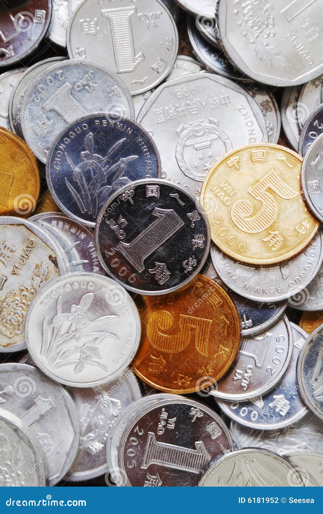 Macro of RMB coins stock photo. Image of money, copper - 6181952