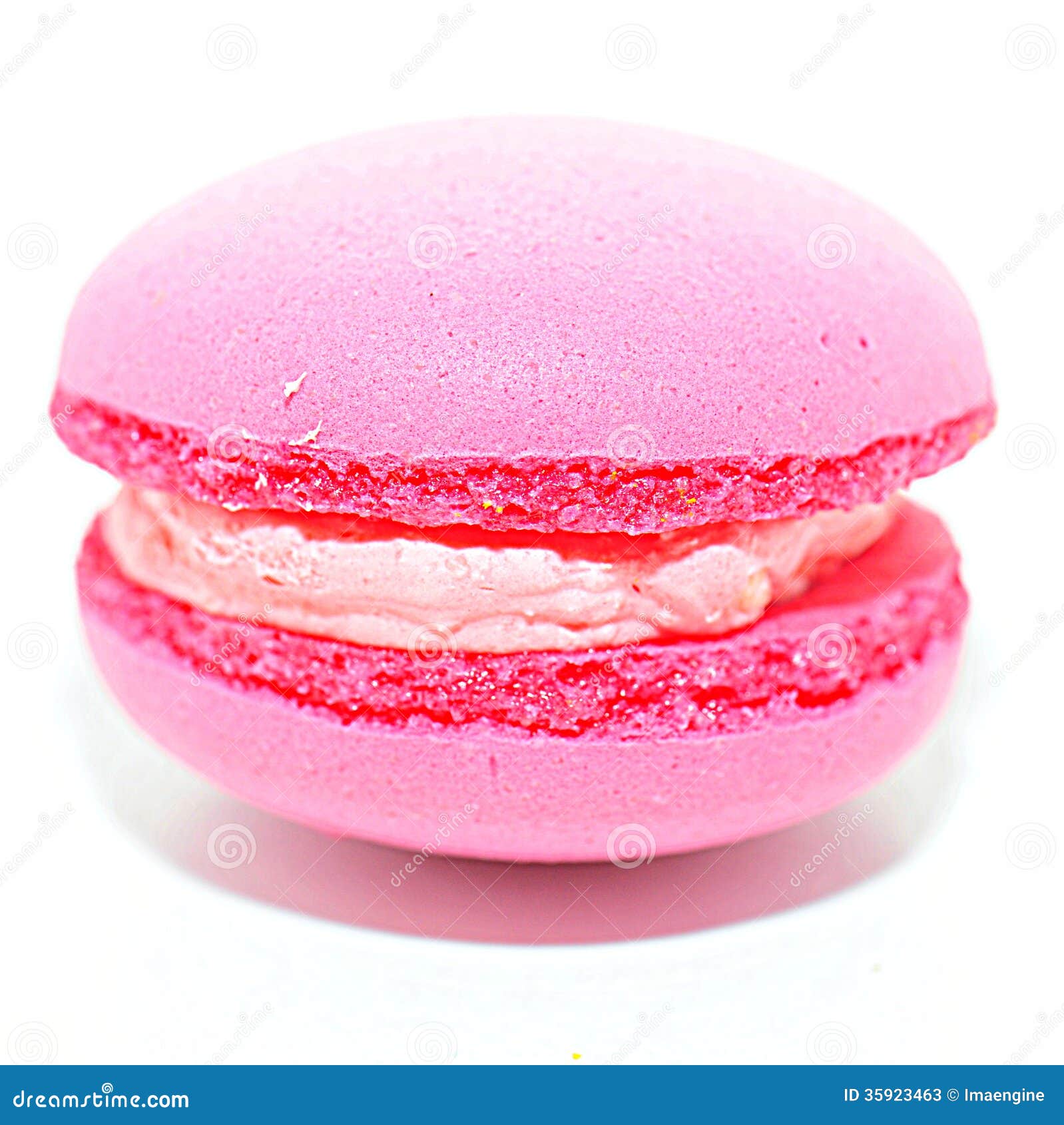 Macro Rosada De Los Macarrones - Postre Francés Imagen de archivo ...