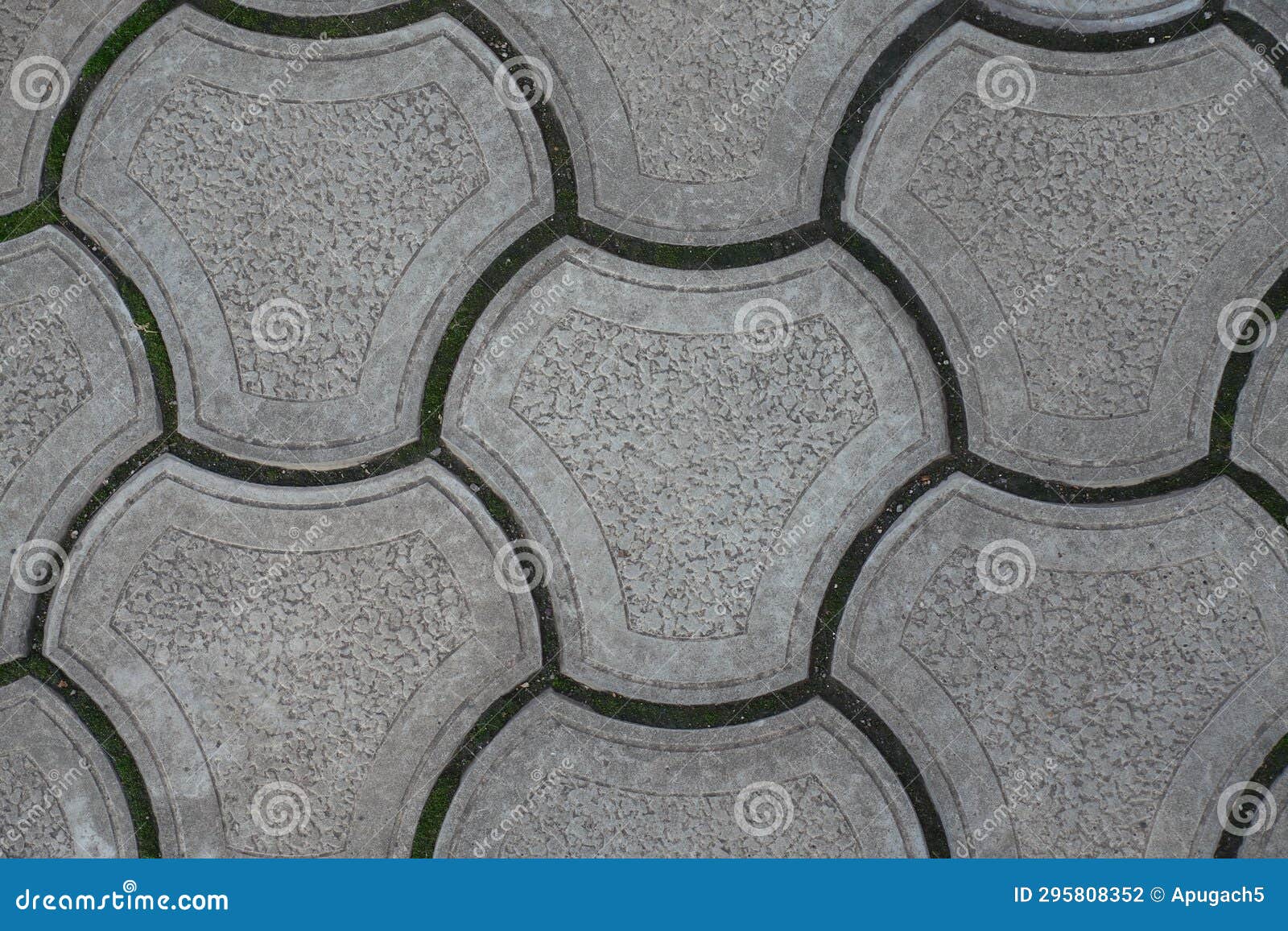 Macro of Rounded Grey Concrete Interlocking Paver Blocks Stock Photo ...