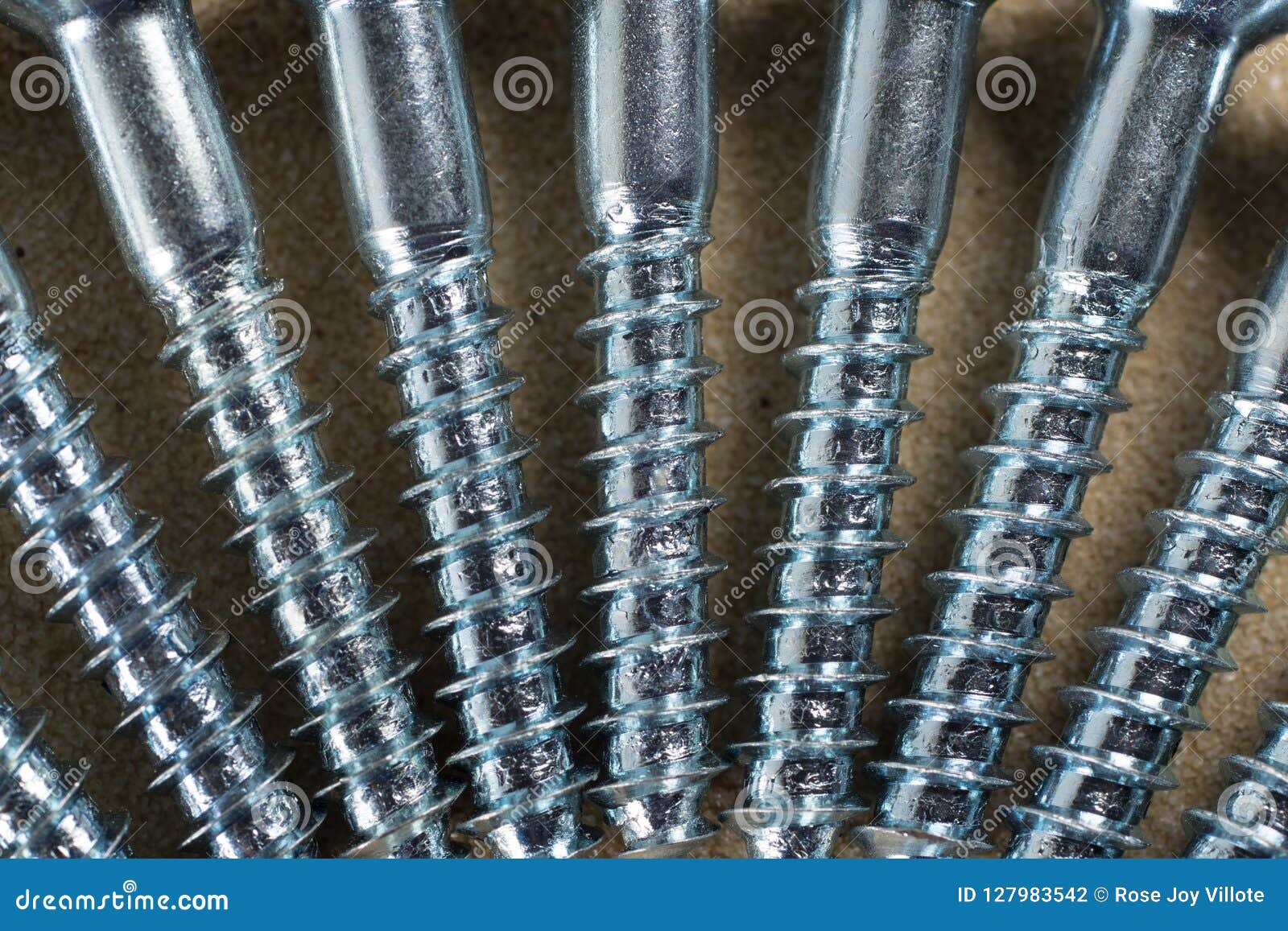 Macro of Screws for Background Stock Photo - Image of held, pierces ...