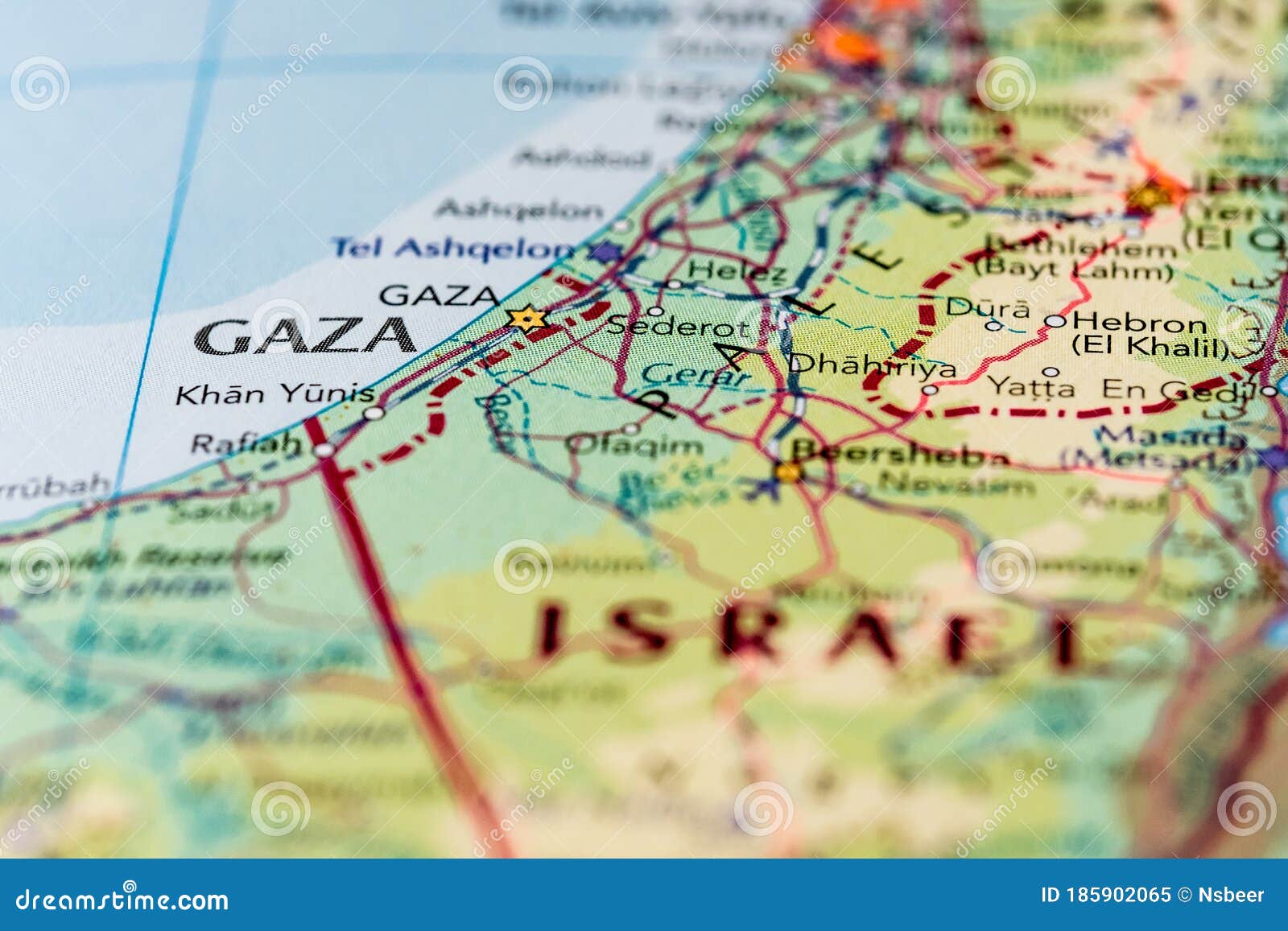 Macro, Shallow Focus Highlighting the the Middle-eastern Region of Gaza ...