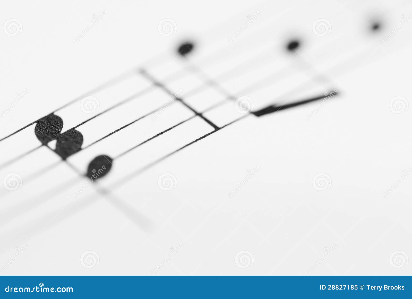 Macro Sheet Music Notes. stock image. Image of notation - 28827185