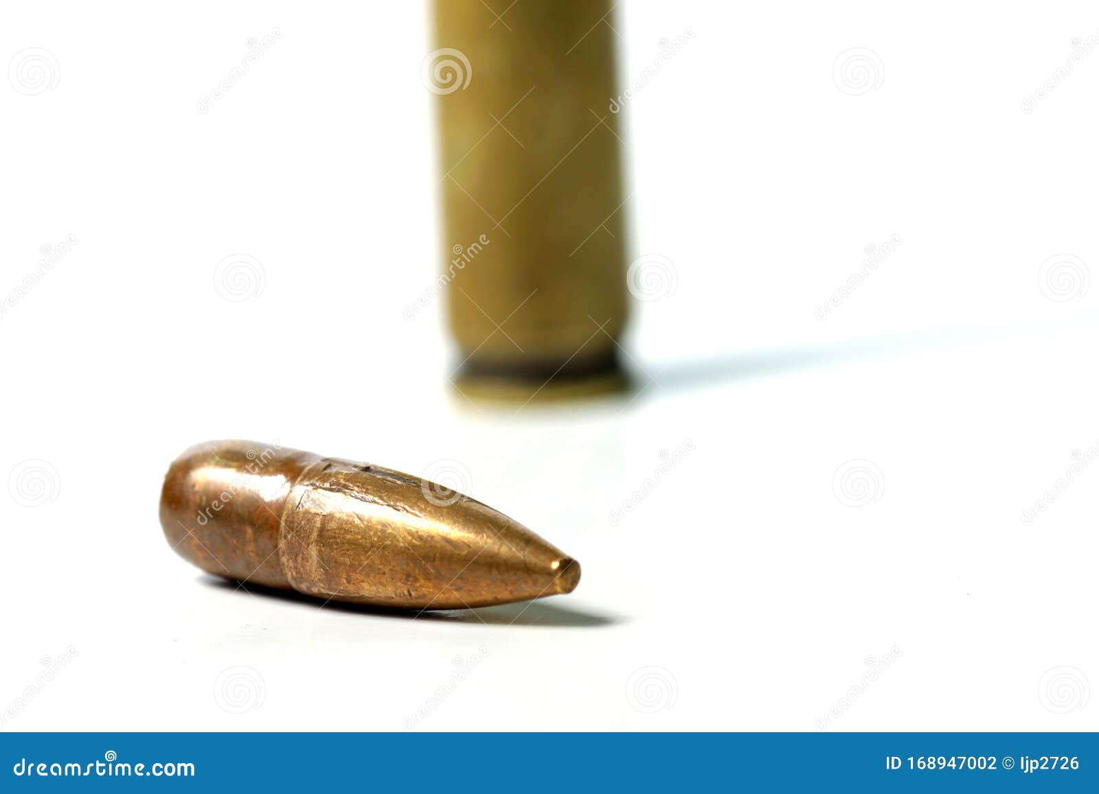 Macro Shoot of 5.56 Caliber Bullet Stock Photo - Image of ammunition ...