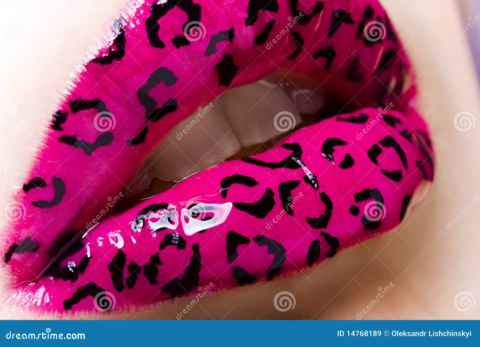 Macro-shooting of lips stock image. Image of multicolored - 14768189