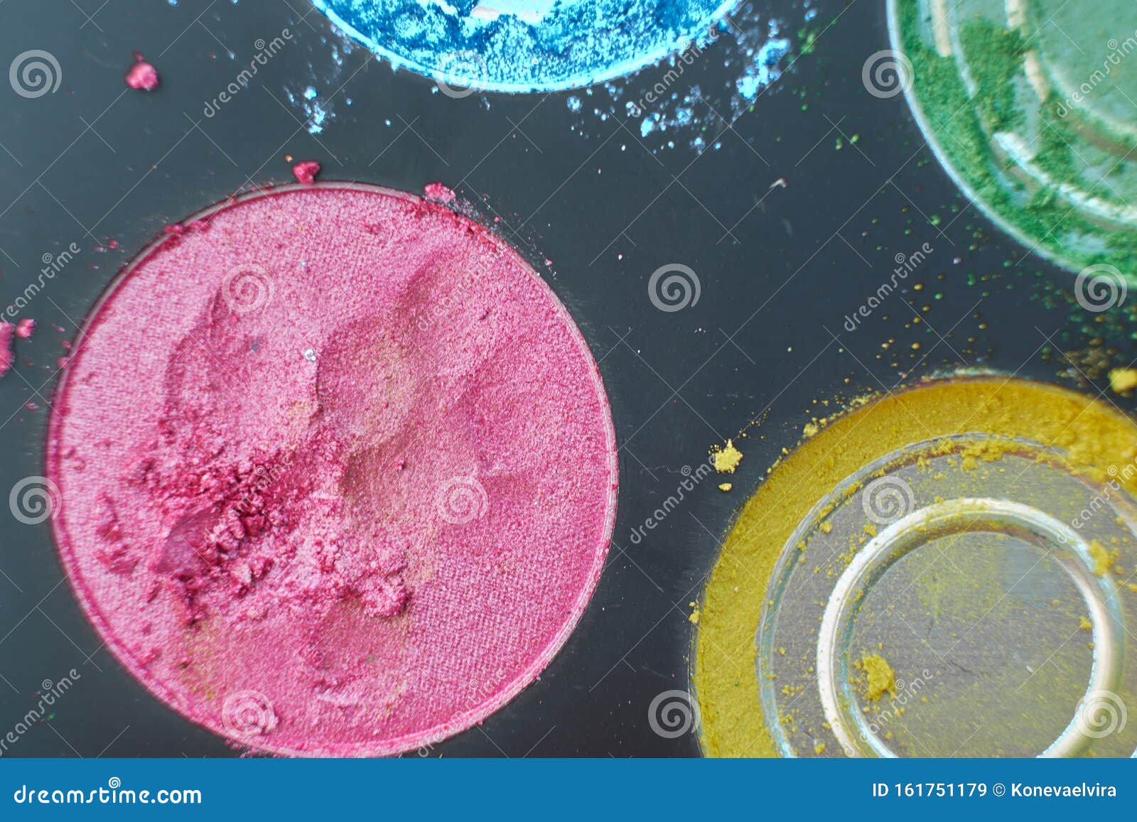 Macro Shooting Multi-colored Eye Shadows. Texture of Scattered ...