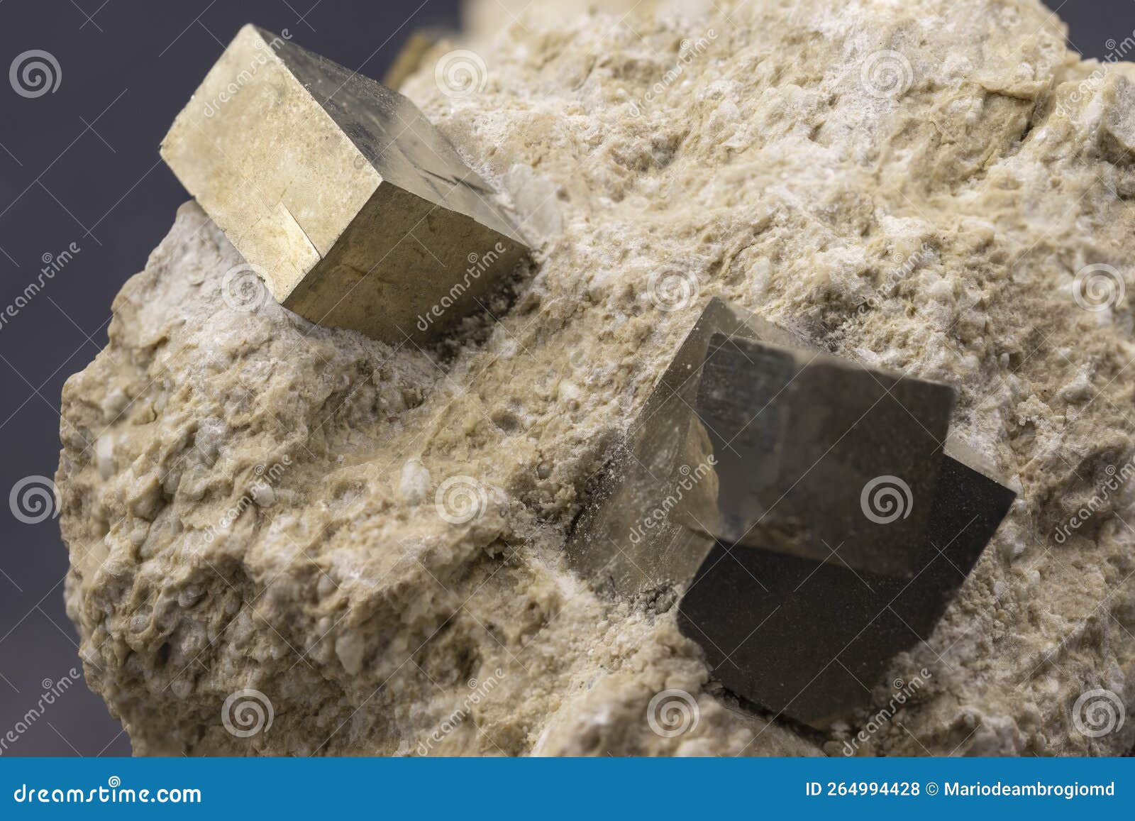 Macro Shooting of Natural Mineral Rock Specimen, Pirite Sample Stock ...