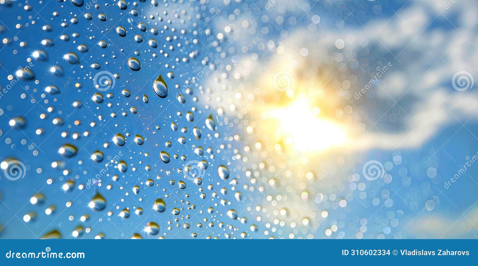 Macro Shooting of Rain Drops on a Sheet Where Each Drop is a Separate ...