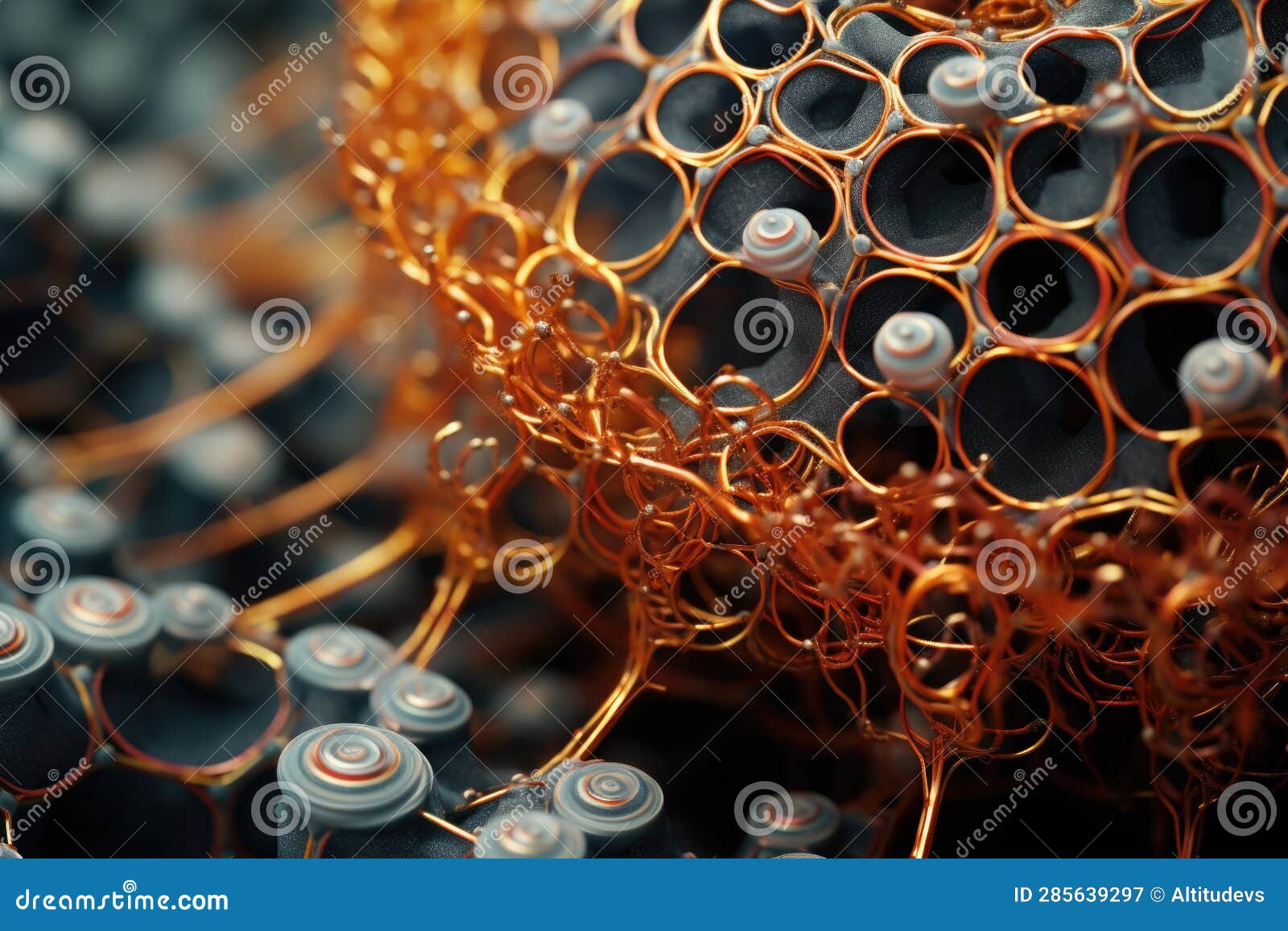 Macro Shot of Advanced Nuclear Battery Materials Stock Image - Image of ...