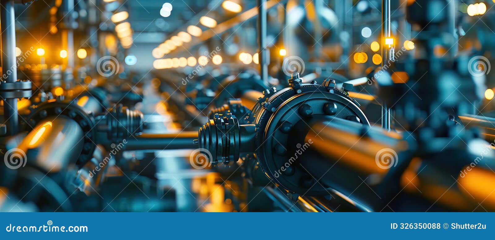 A Macro Shot of an Automated Refinery Control System Illustrating the ...