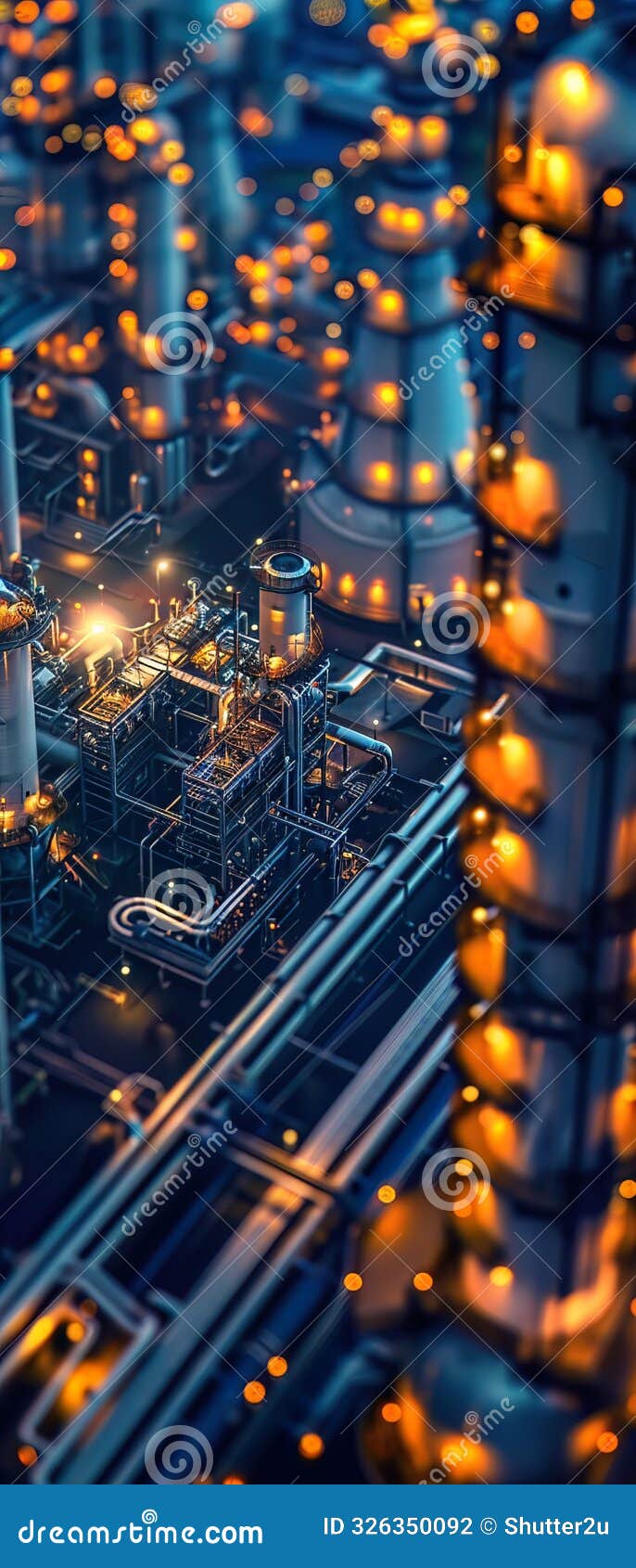 A Macro Shot of an Automated Refinery Control System Illustrating the ...