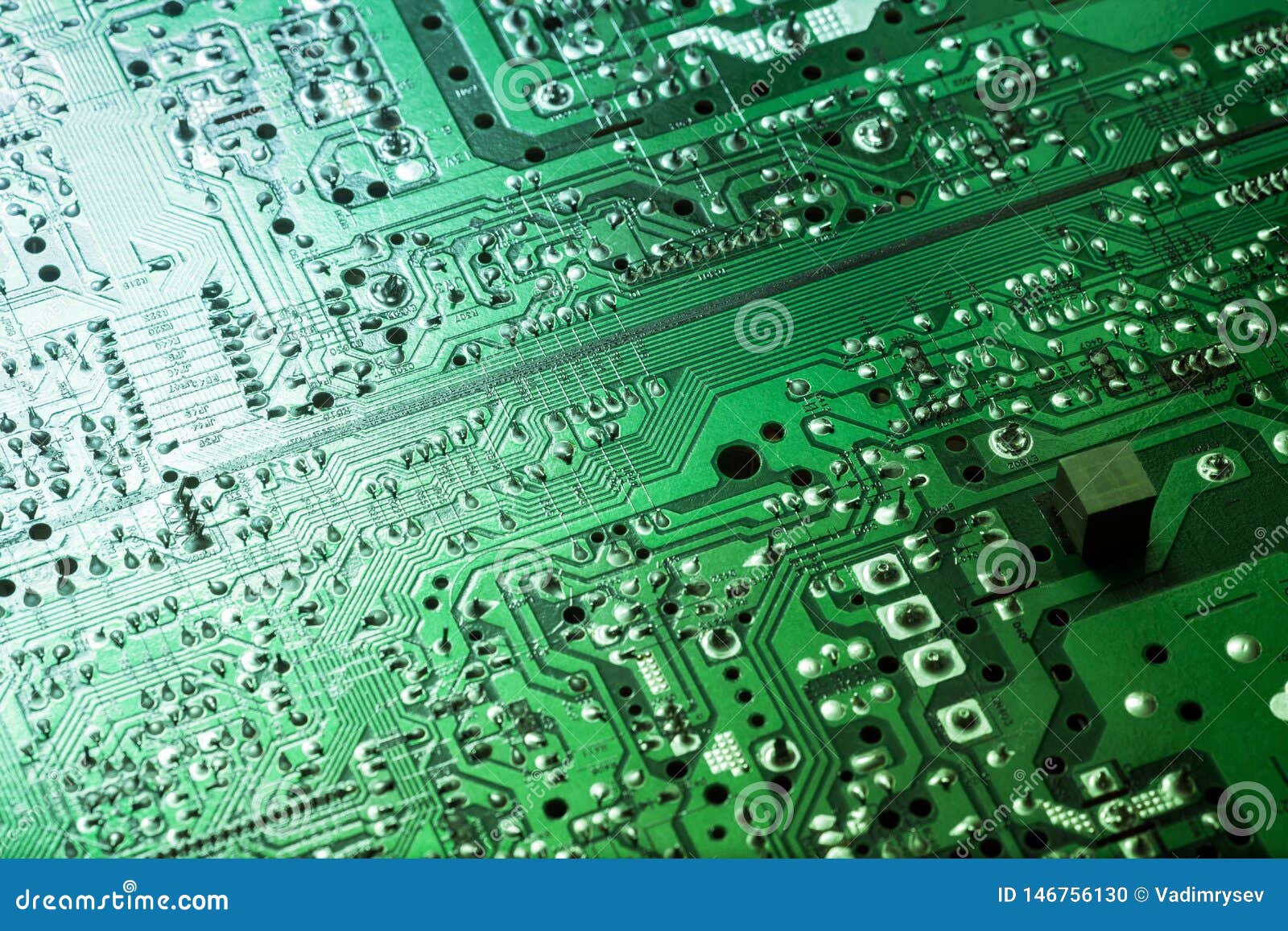 Macro Shot of the Back Side of a Circuit Board Stock Photo - Image of ...