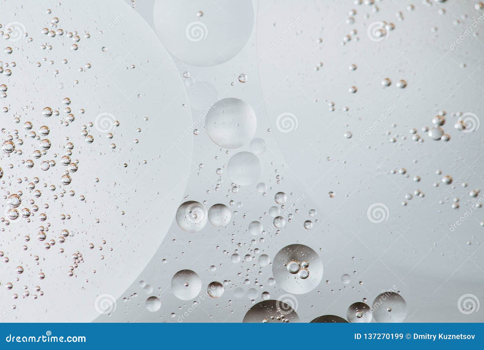 Macro Shot of Backlit Water-oil Emulsion Over Colored Background Stock ...