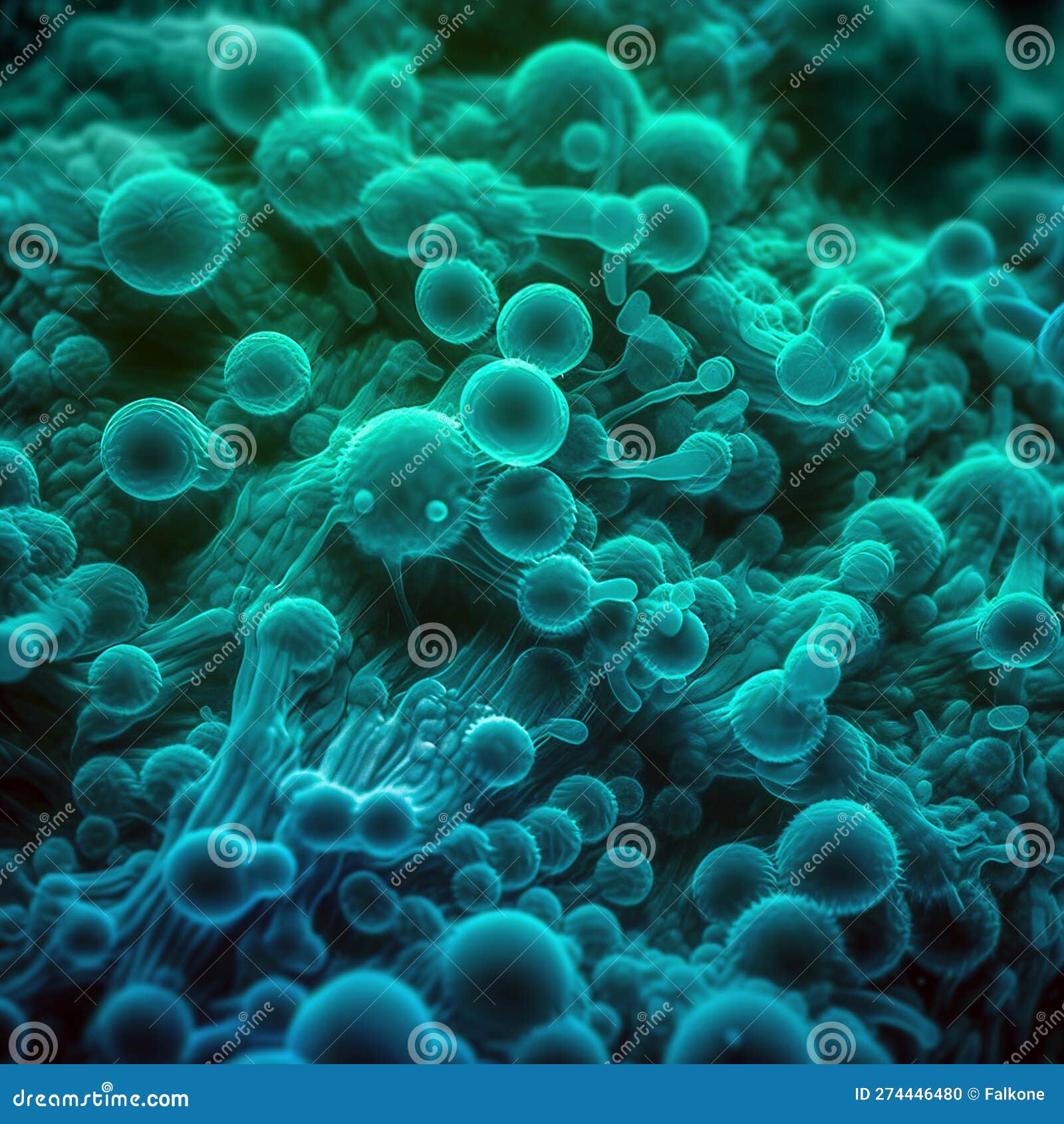 Macro Shot of Bacterias Under Microscope Stock Illustration ...