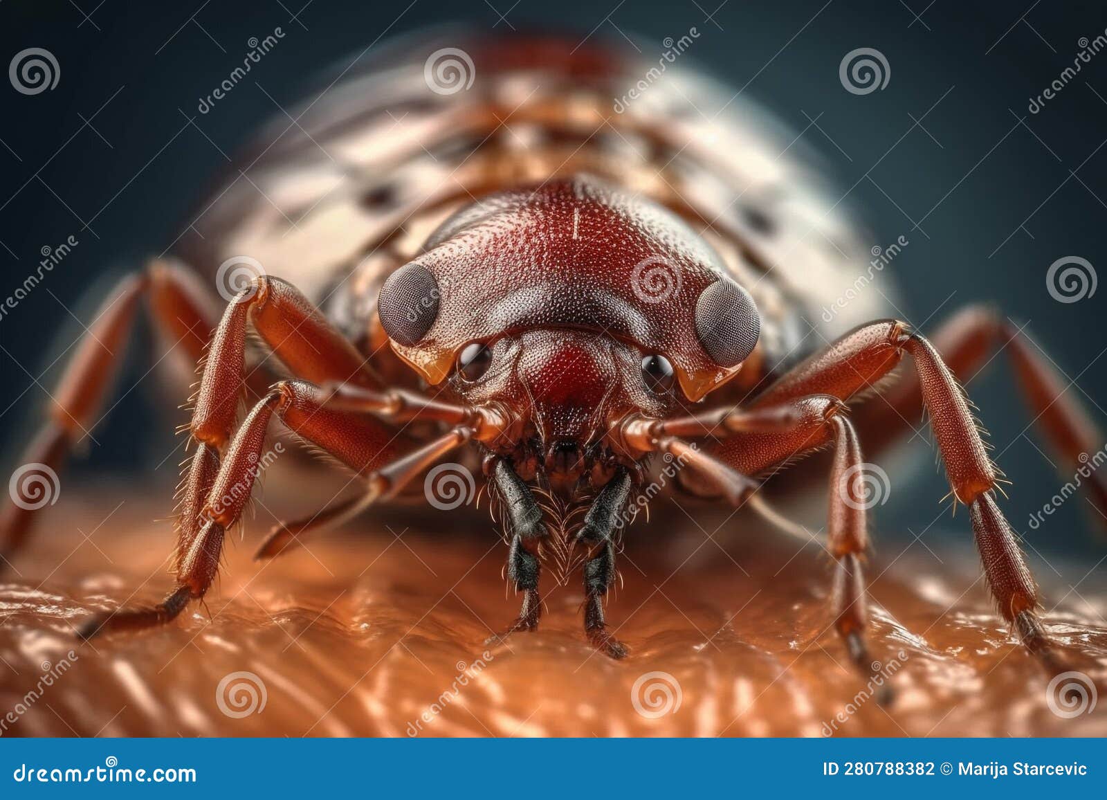 Macro shot of bed bug stock illustration. Illustration of disinfection ...