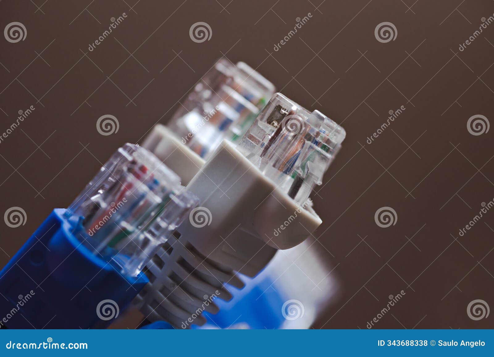 Macro Shot of a Blue RJ45 Ethernet Cable. Internet Cable, Patchcord ...