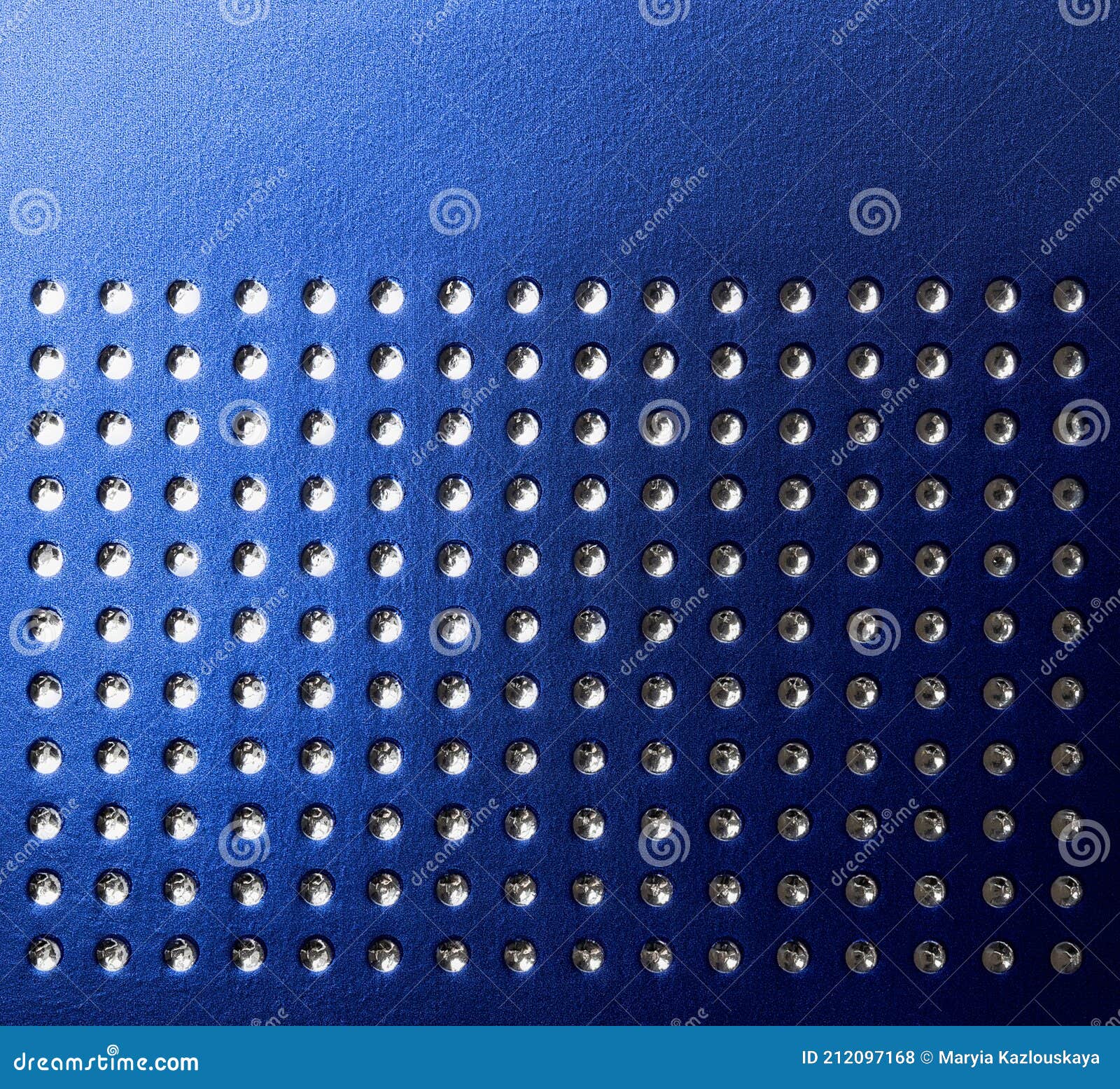 Macro Shot of Blue Textured Paper with Concave Silver Dots Pattern ...