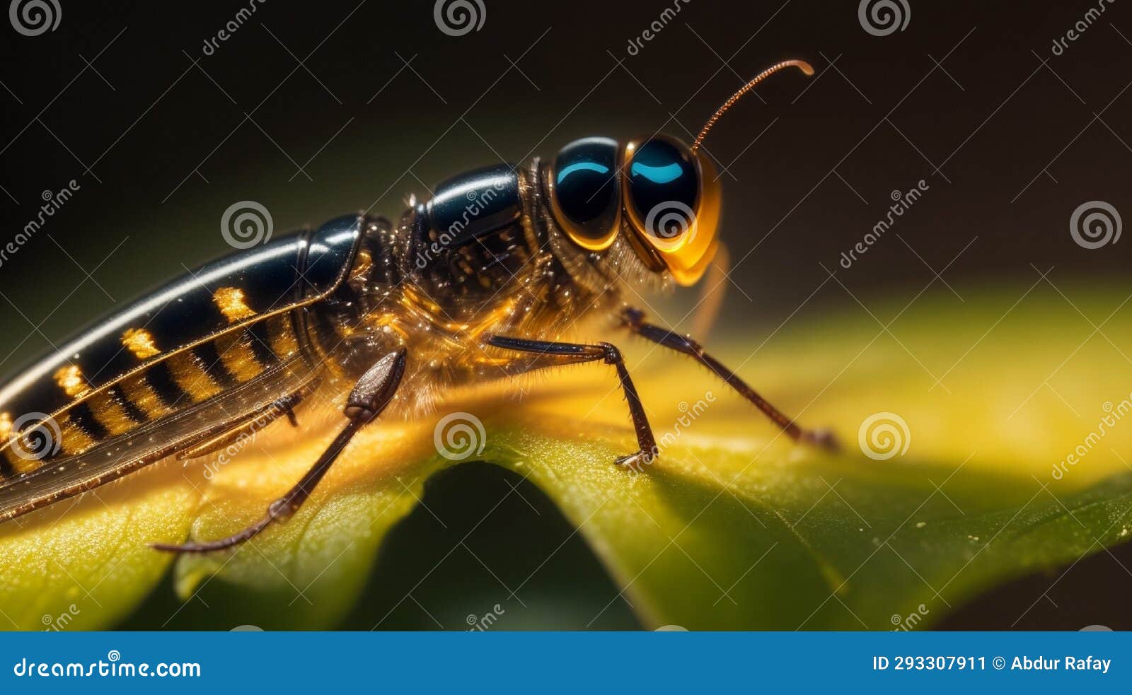 A Macro Shot Capturing the Intricate Details of a Firefly. Stock ...