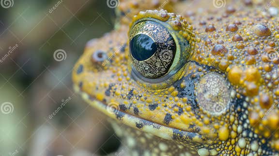 Close-up of a Toad S Eye with Intricate Detail Stock Illustration ...