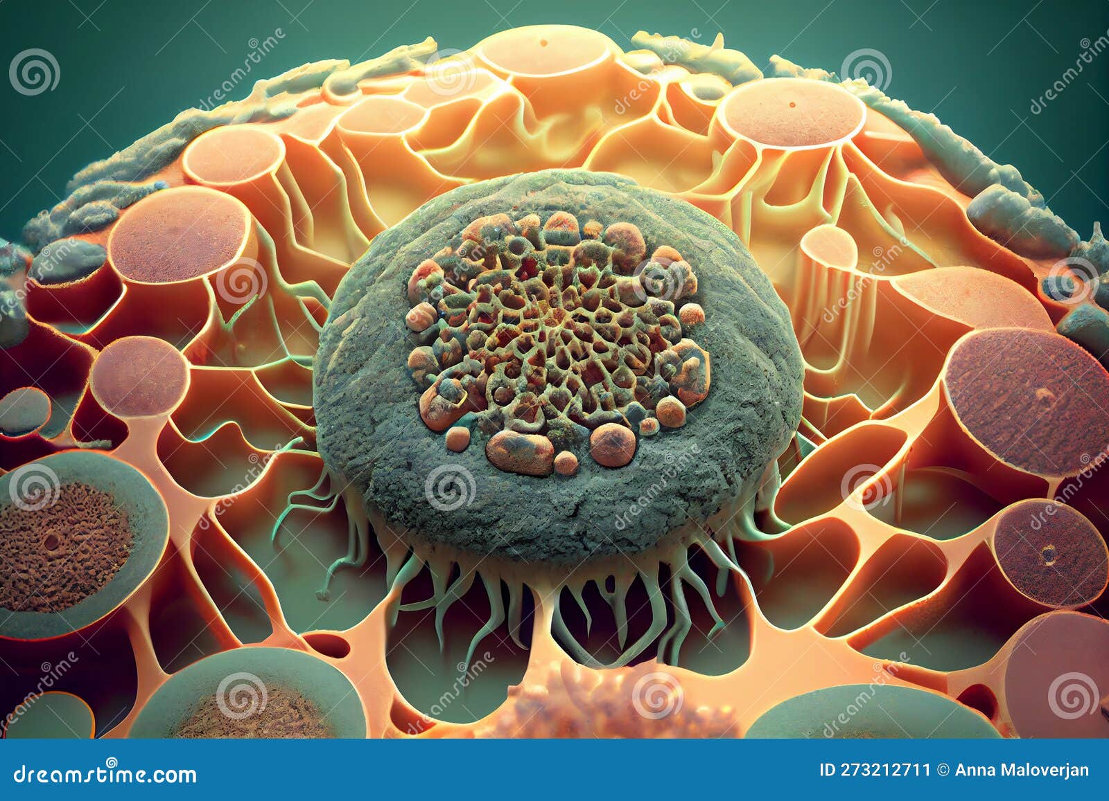 Macro Shot of Cell or Molecule. Scientific Image Stock Illustration ...