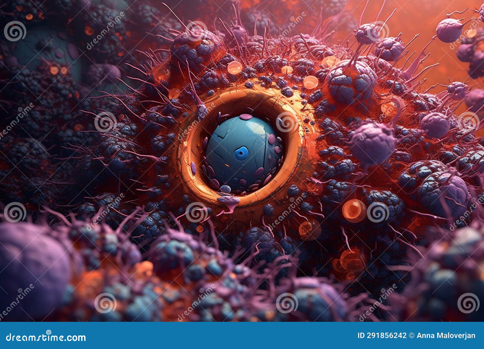 Macro Shot of Cell or Molecule. Scientific Image Stock Illustration ...