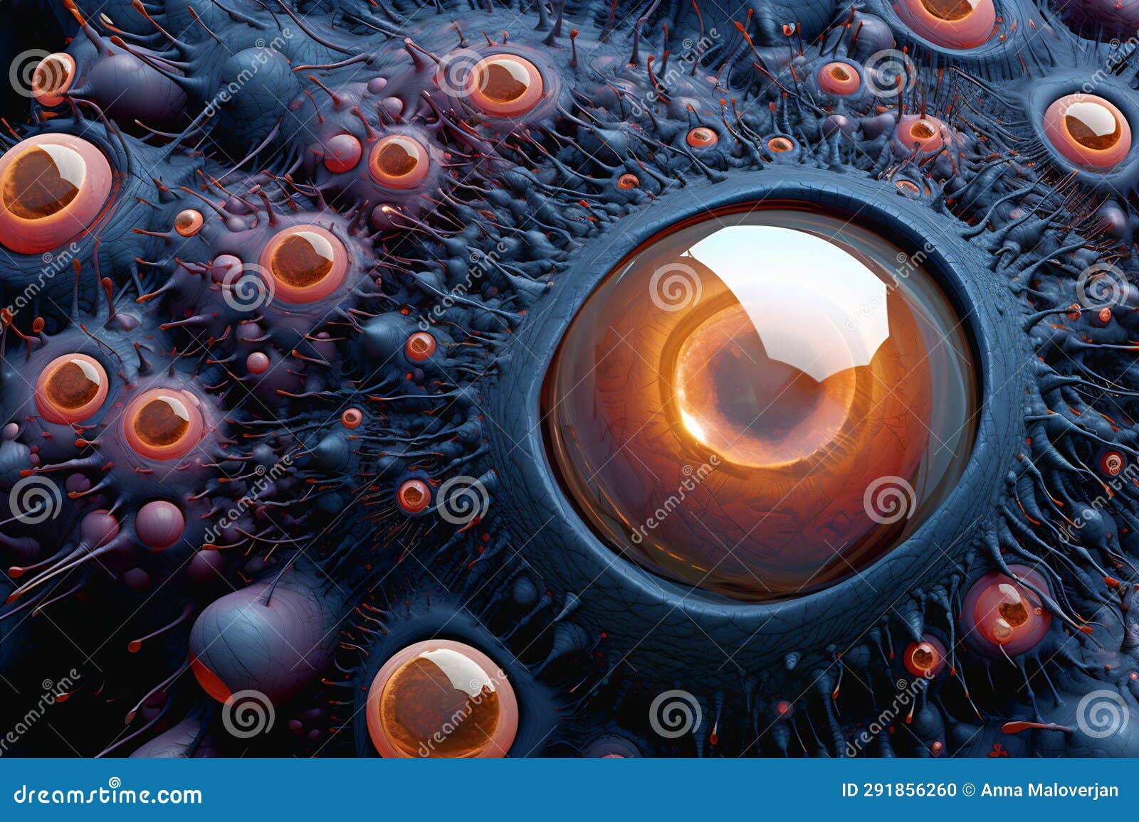 Macro Shot of Cell or Molecule. Scientific Image Stock Illustration ...