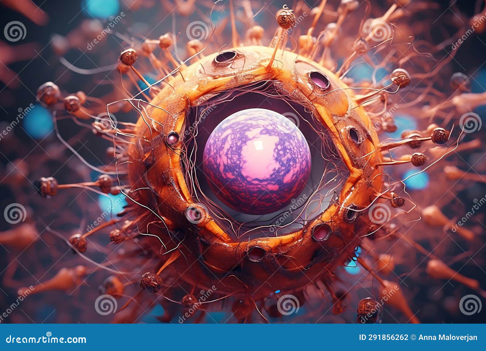 Macro Shot of Cell or Molecule. Scientific Image Stock Illustration ...