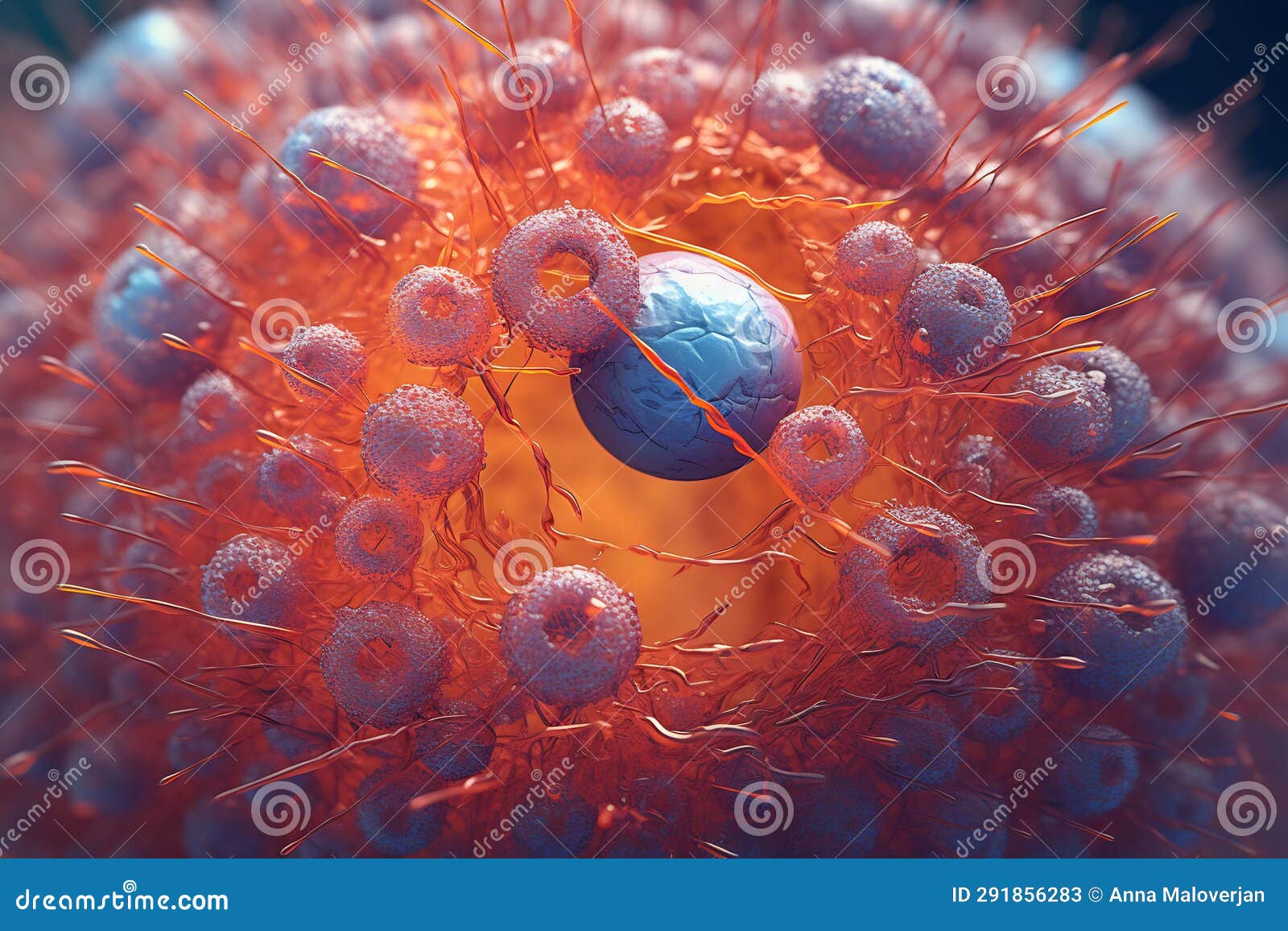 Macro Shot of Cell or Molecule. Scientific Image Stock Illustration ...