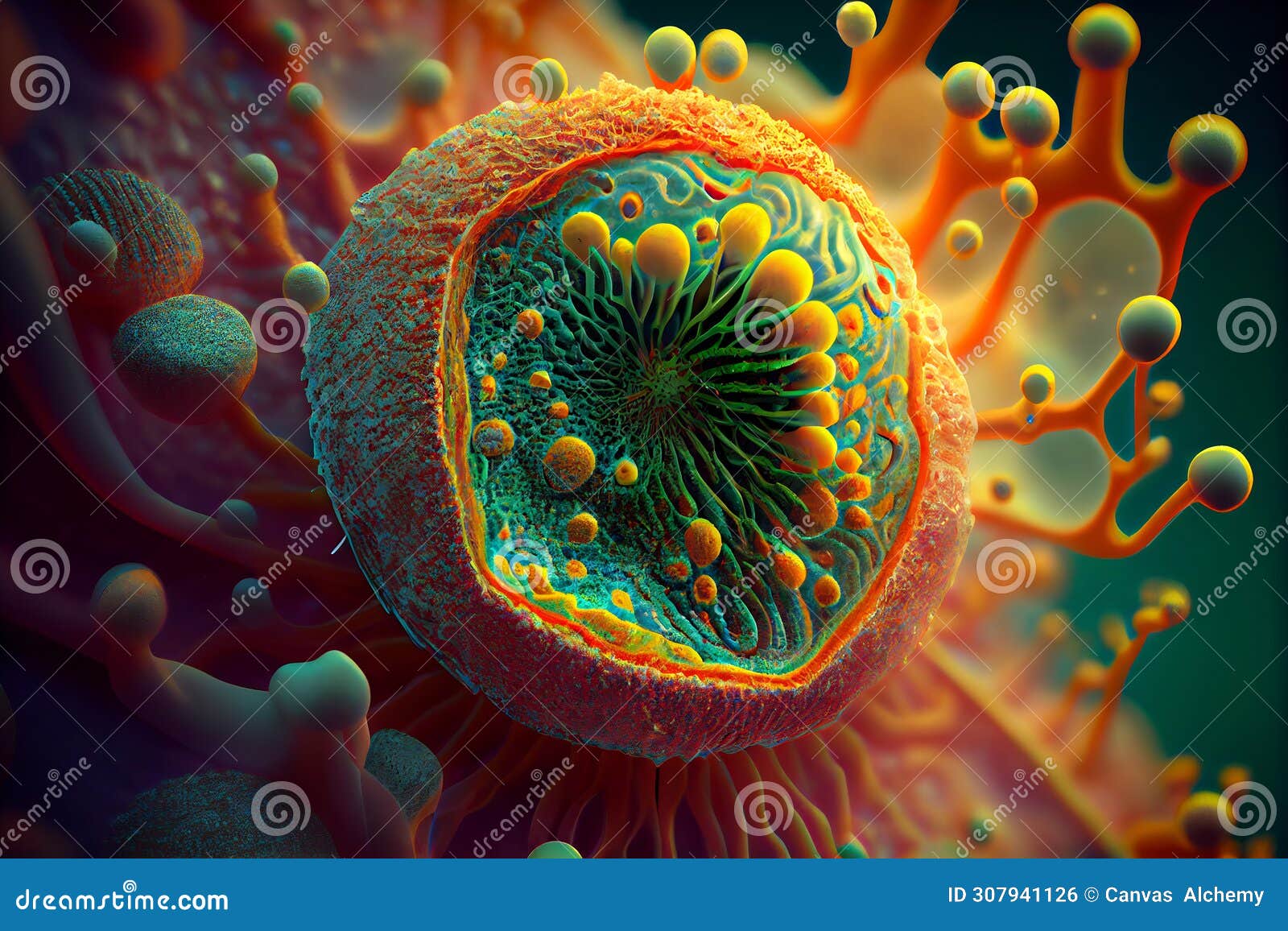Macro Shot of Cell or Molecule. Scientific Image Stock Photo - Image of ...