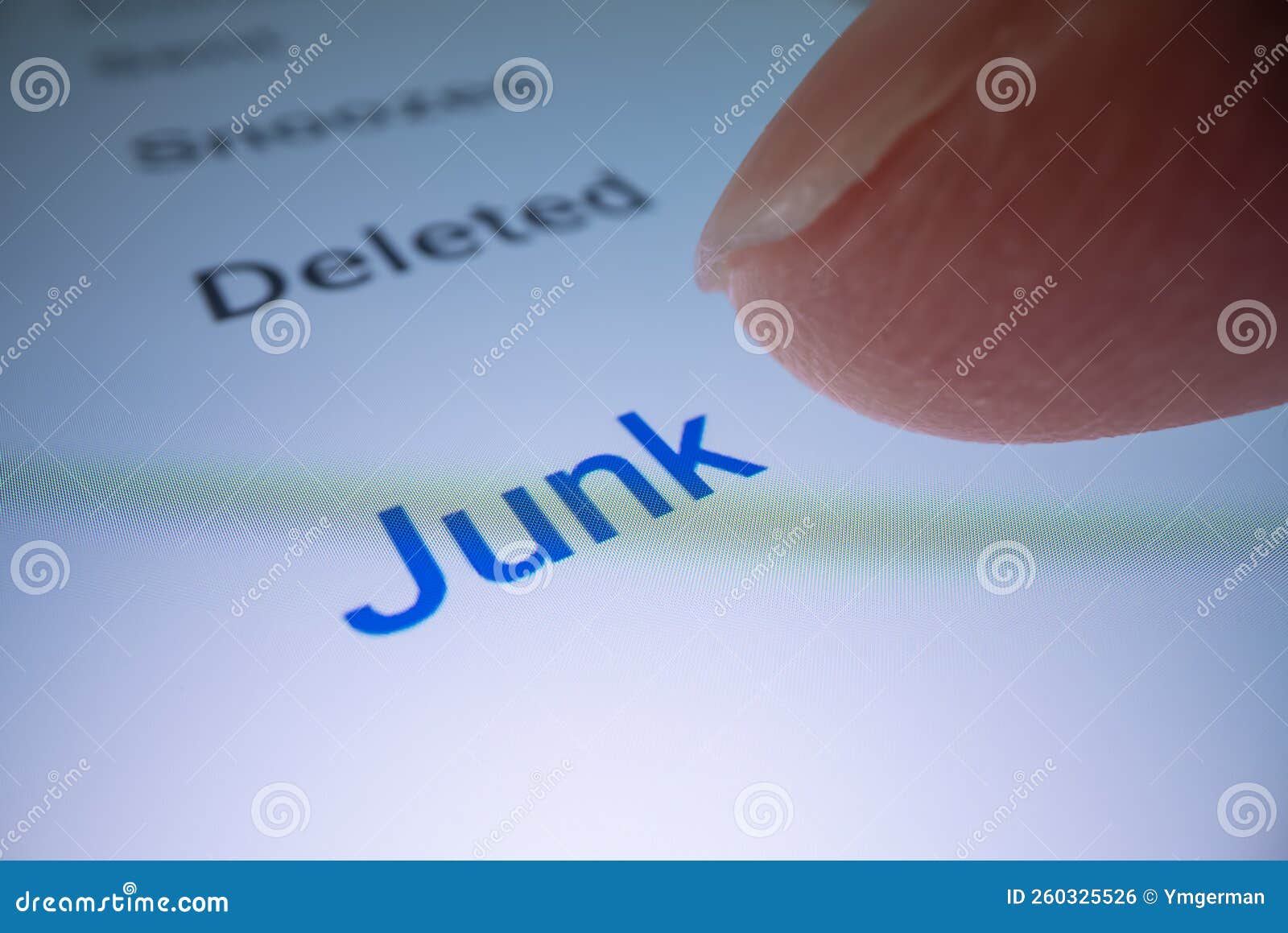Checking the Junk Email Folder Stock Photo - Image of message, digital ...