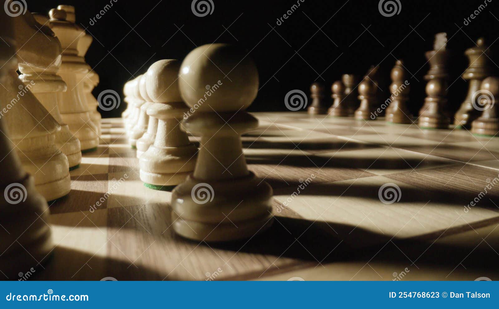 Macro Shot of Chess Board with Shadow Stock Video - Video of king ...
