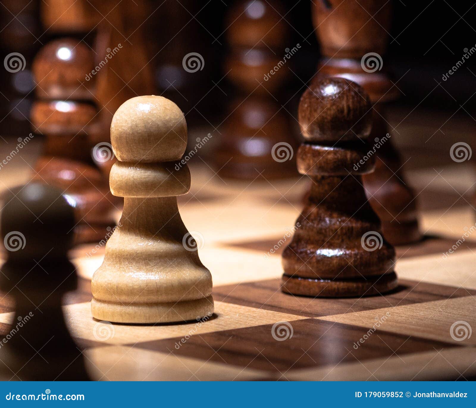 A Closeup View of a Chessboard Stock Photo - Image of macro, match ...