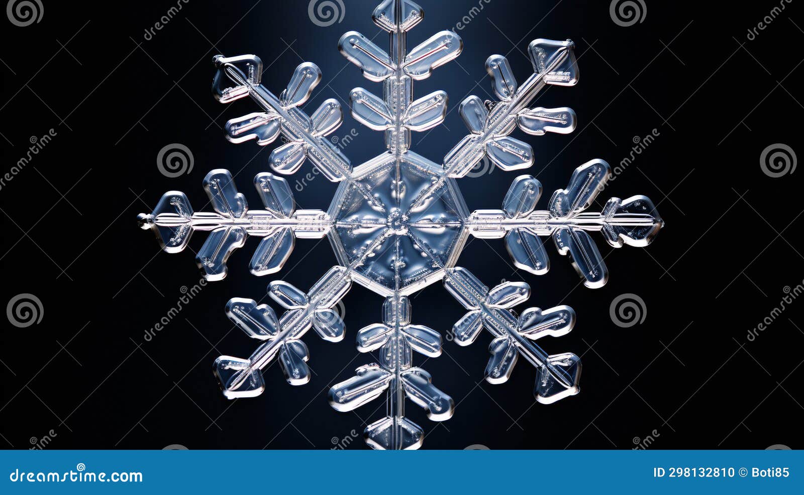 Macro Shot of Christalin Structure of a Snowflake Stock Illustration ...