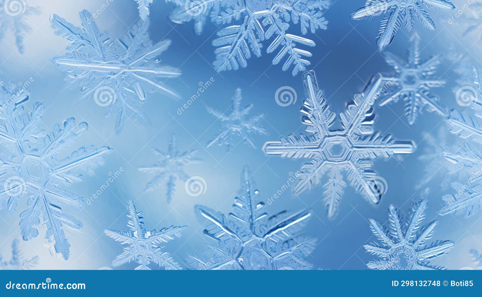 Macro Shot of Christalin Structure of a Snowflakes Stock Illustration ...