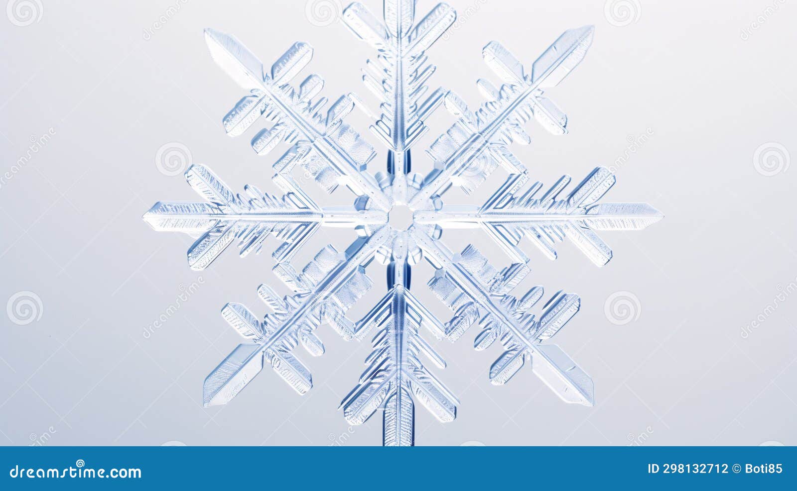 Macro Shot of Christalin Structure of a Snowflakes Stock Illustration ...