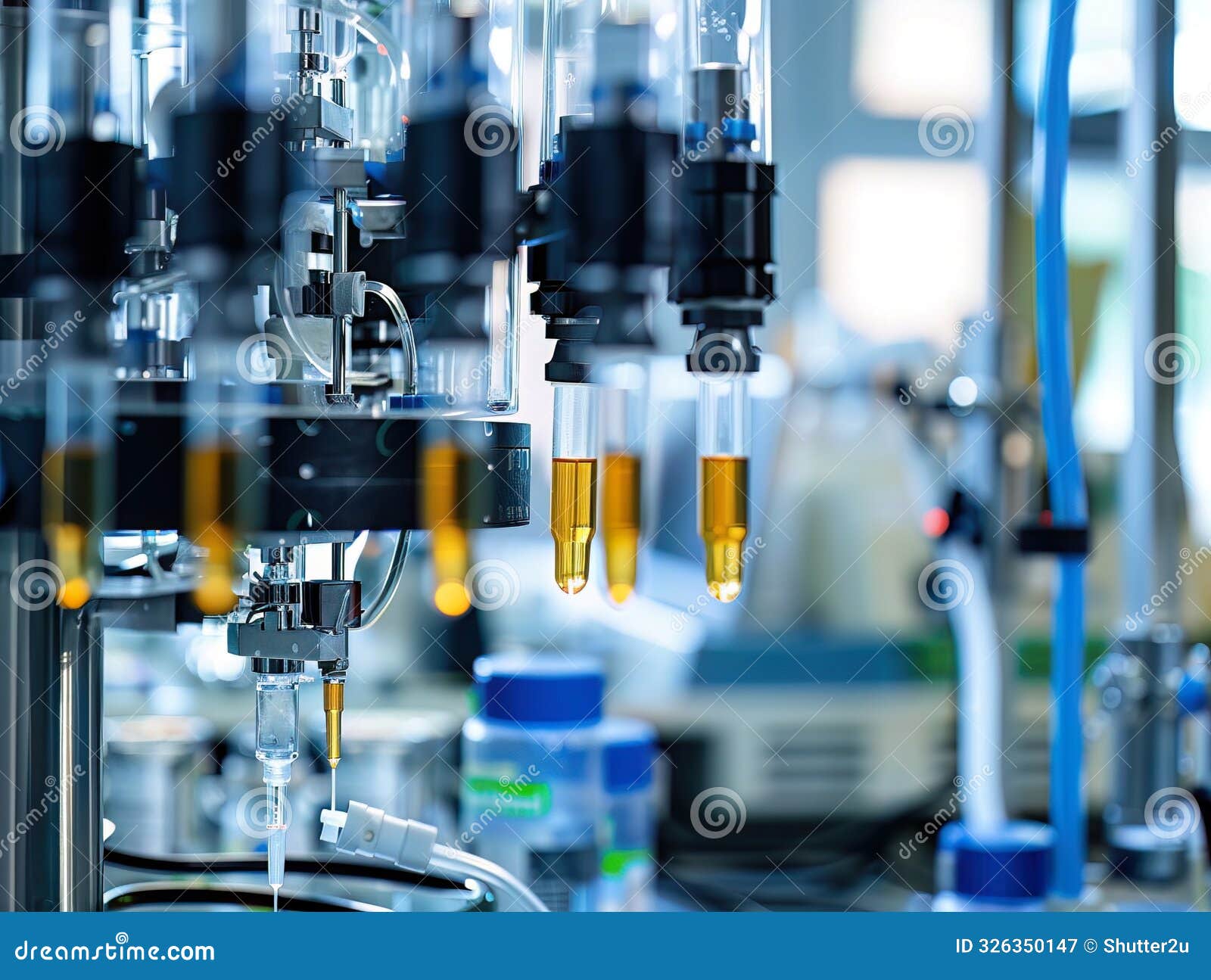 A Macro Shot of a Chromatography Process in a Pharma Lab Highlighting ...