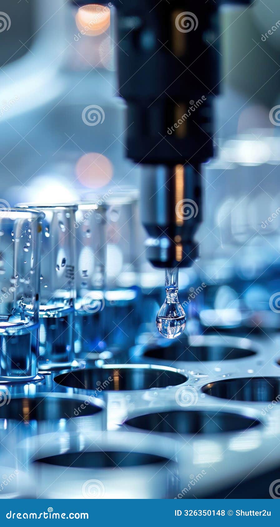 A Macro Shot of a Chromatography Process in a Pharma Lab Highlighting ...