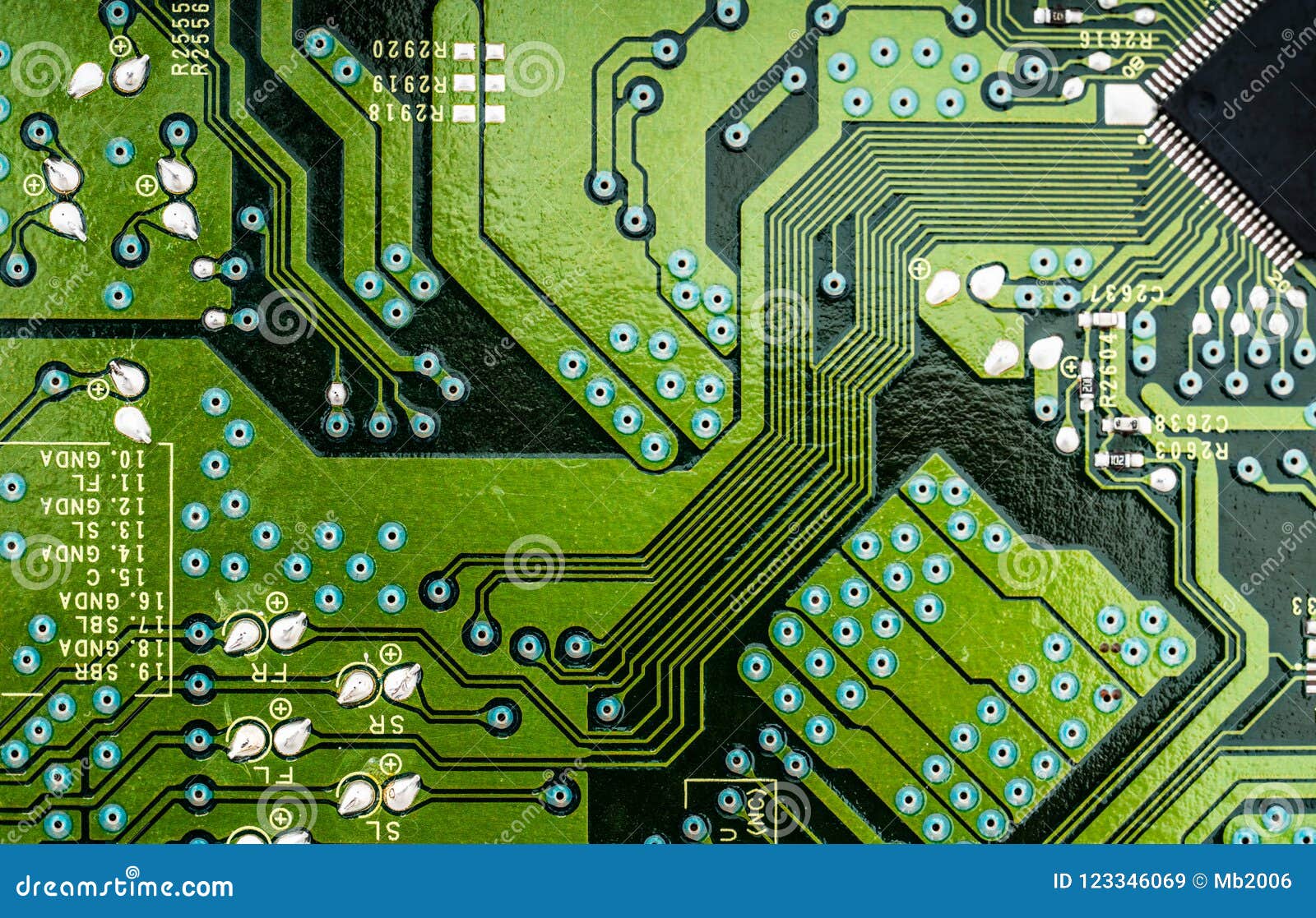 Macro Shot of Circuit Board Stock Image - Image of digital, shot: 123346069