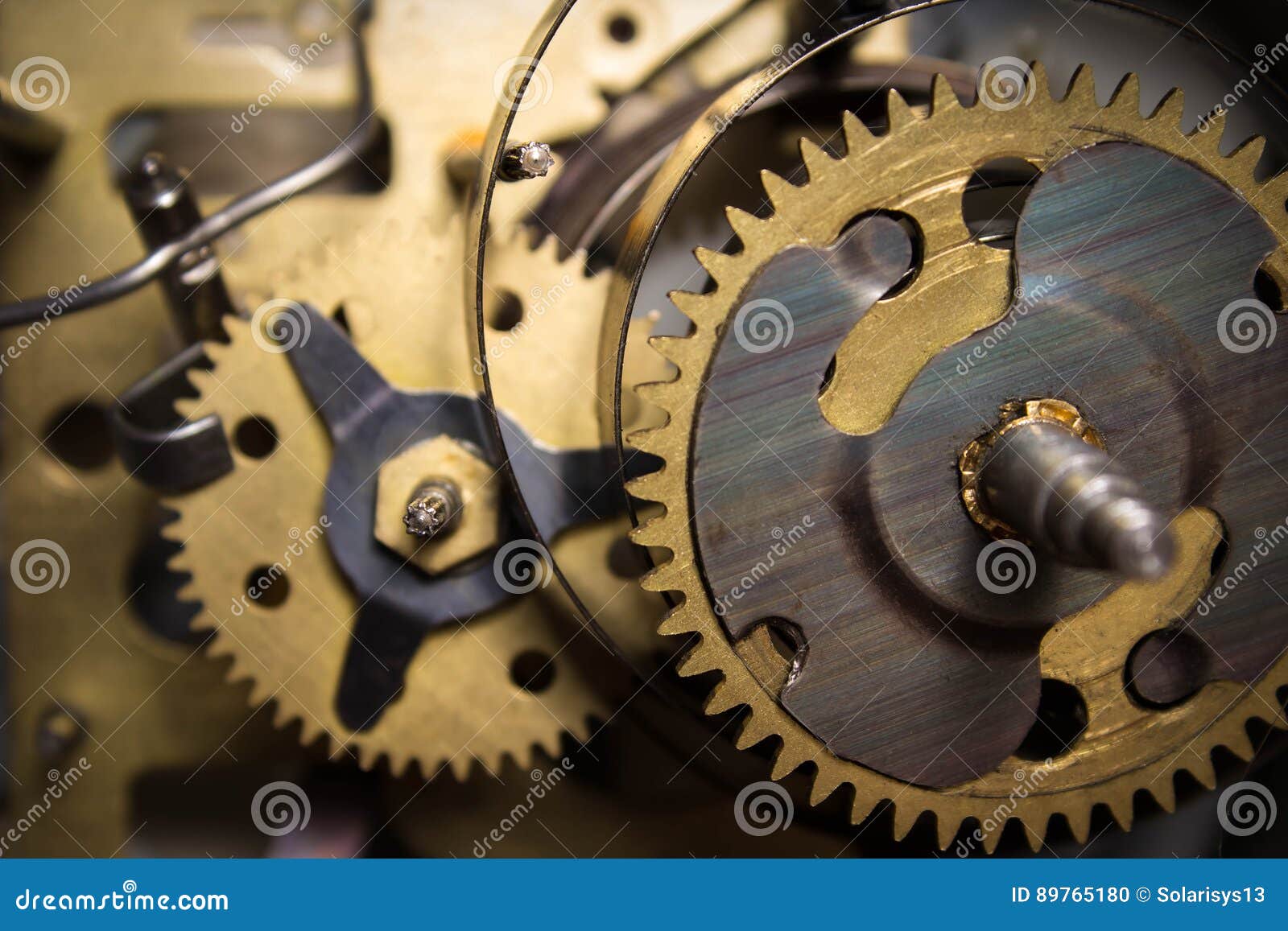 Macro Shot of Clockwork Gears Inside the Watch Stock Photo - Image of ...