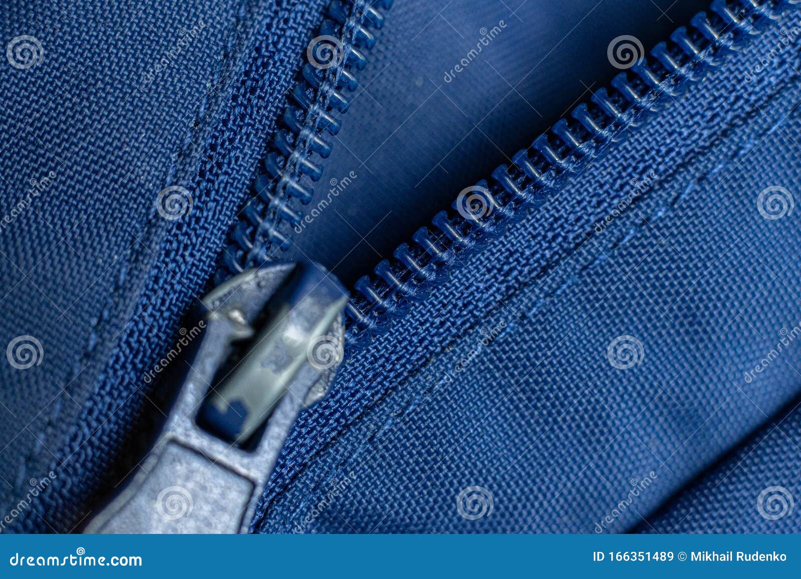 The Macro Shot of a Color Zipper on a Color Textile Accessories ...