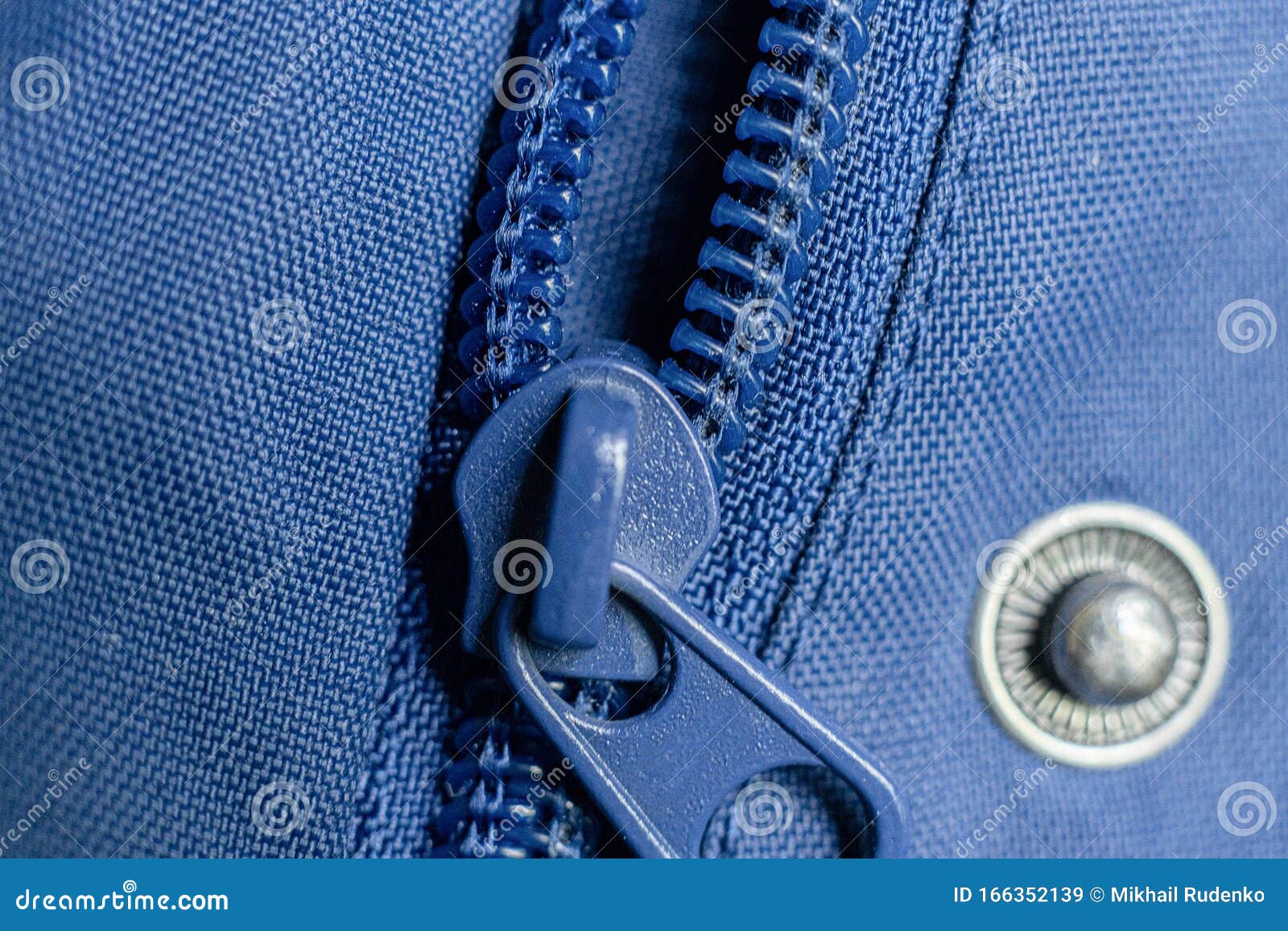 The Macro Shot of a Color Zipper on a Color Textile Accessories ...