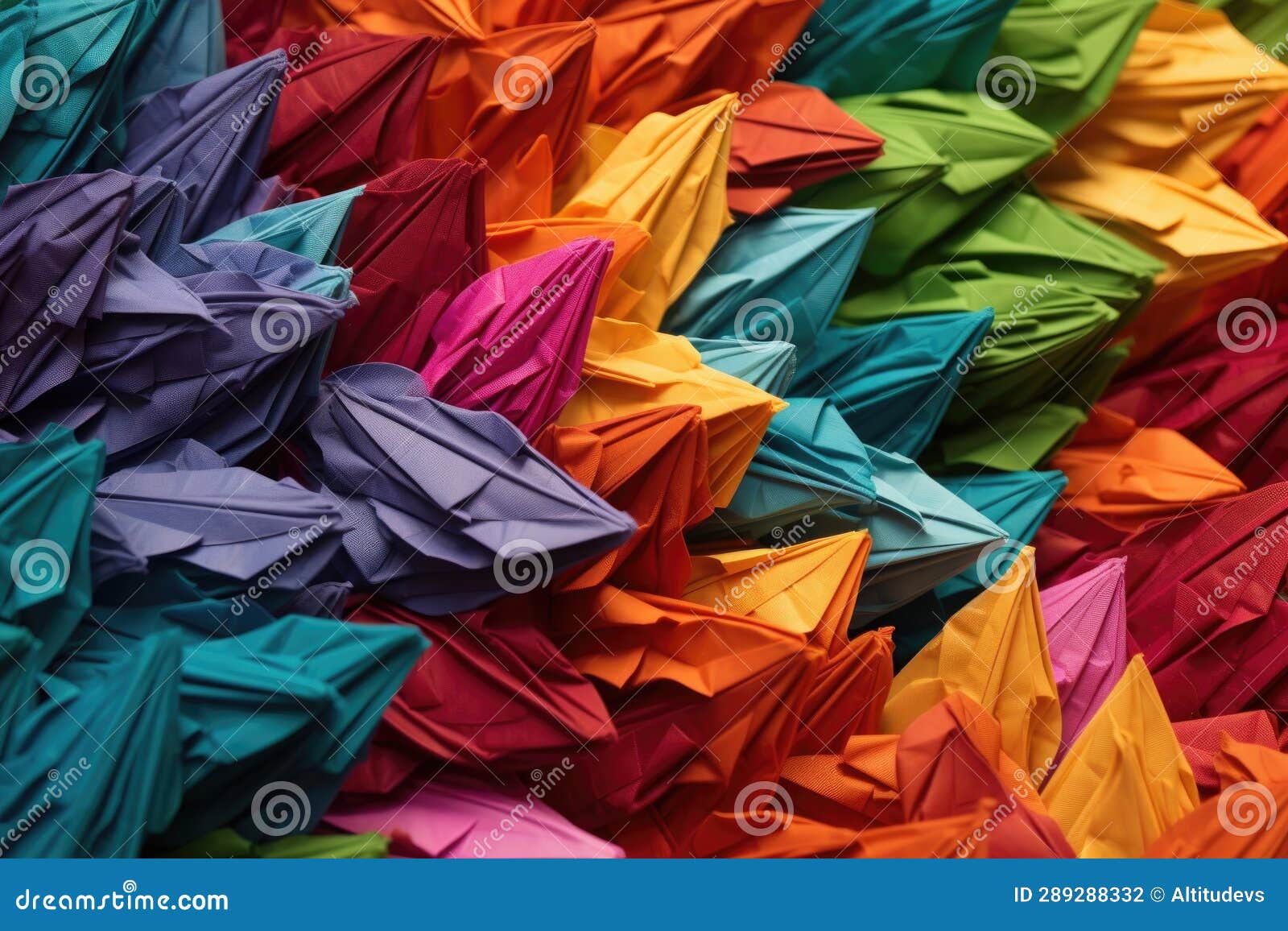 Macro Shot of Colorful Origami Paper Patterns Stock Photo - Image of ...