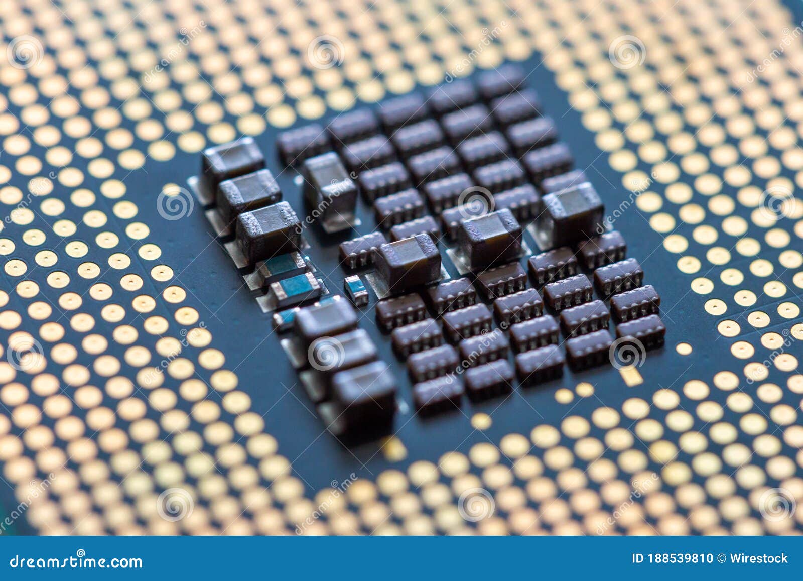 Macro Shot of Computer Chips on a Computer Board Stock Photo - Image of ...