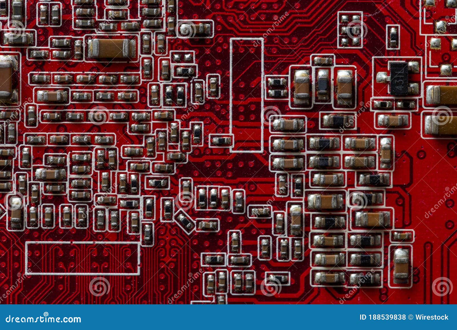 Macro Shot of Computer Chips on a Computer Board Stock Photo - Image of ...
