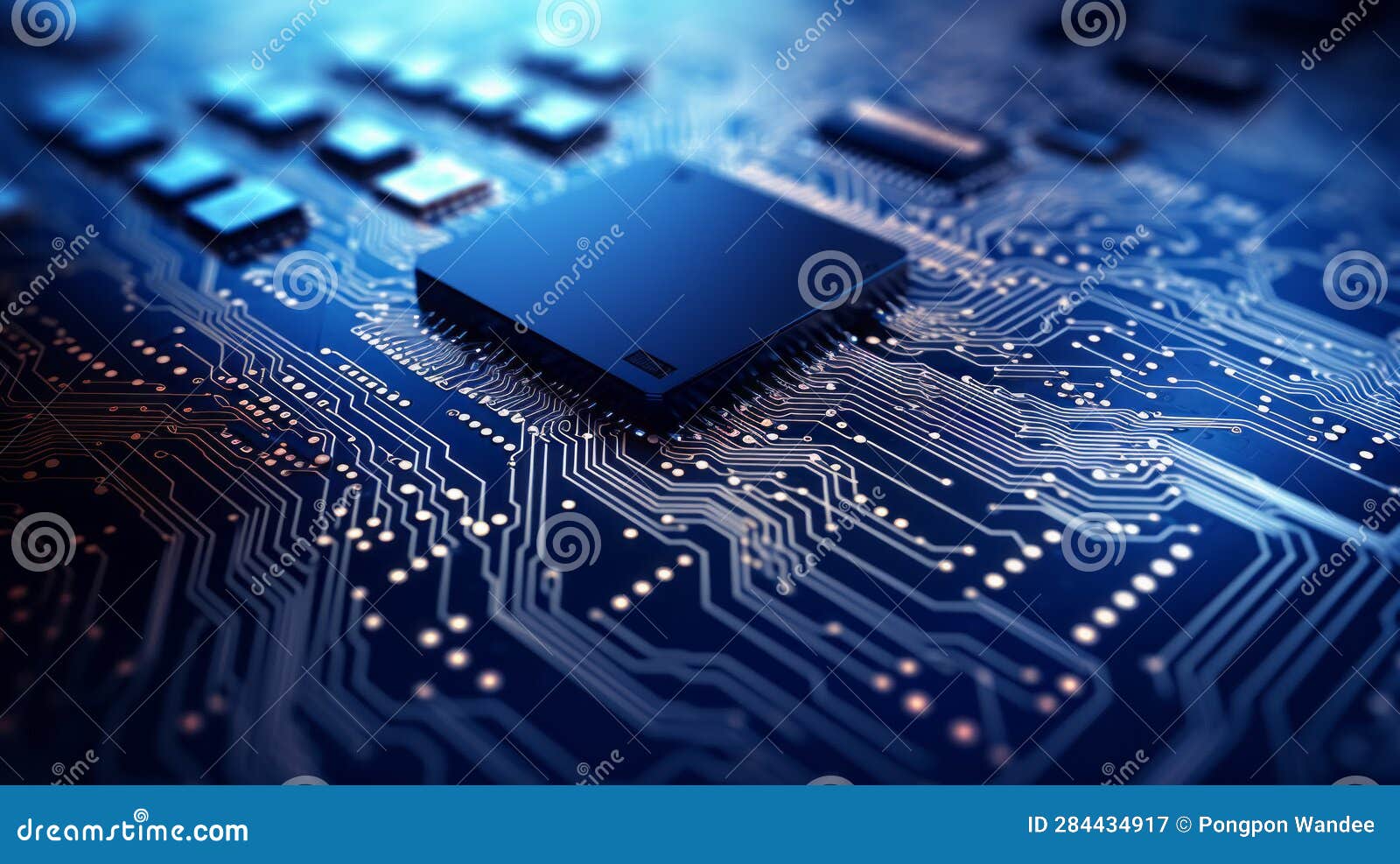 A Macro Shot of Computer Circuit Boards and Chips, Emphasizing the ...