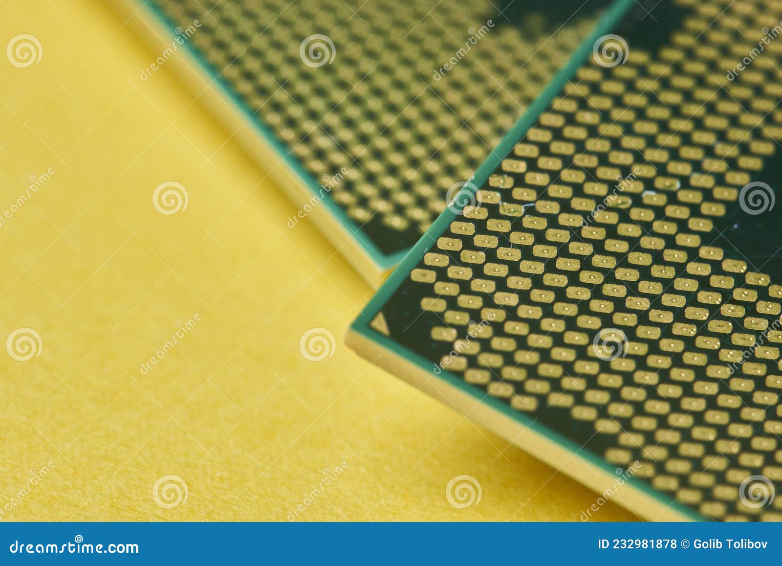 Macro-shot of Computer Microchip Processor Stock Photo - Image of ...