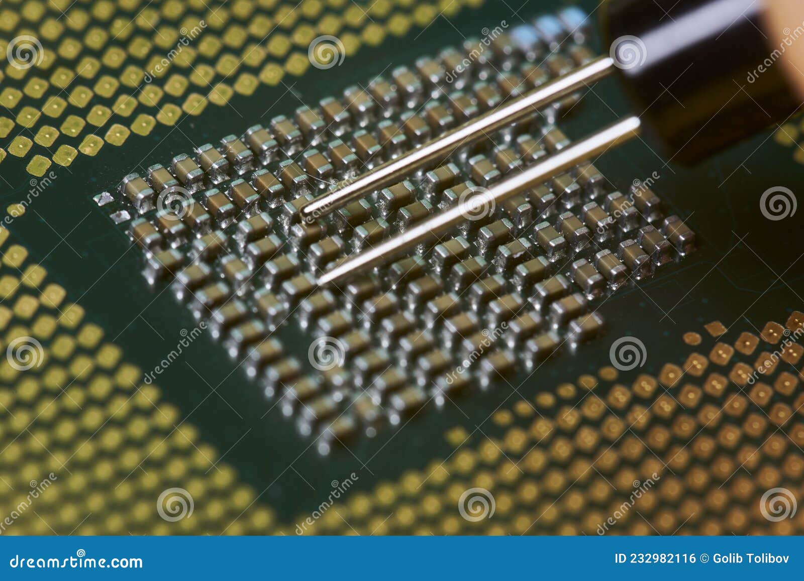 Macro-shot of Computer Microchip Processor Stock Photo - Image of ...