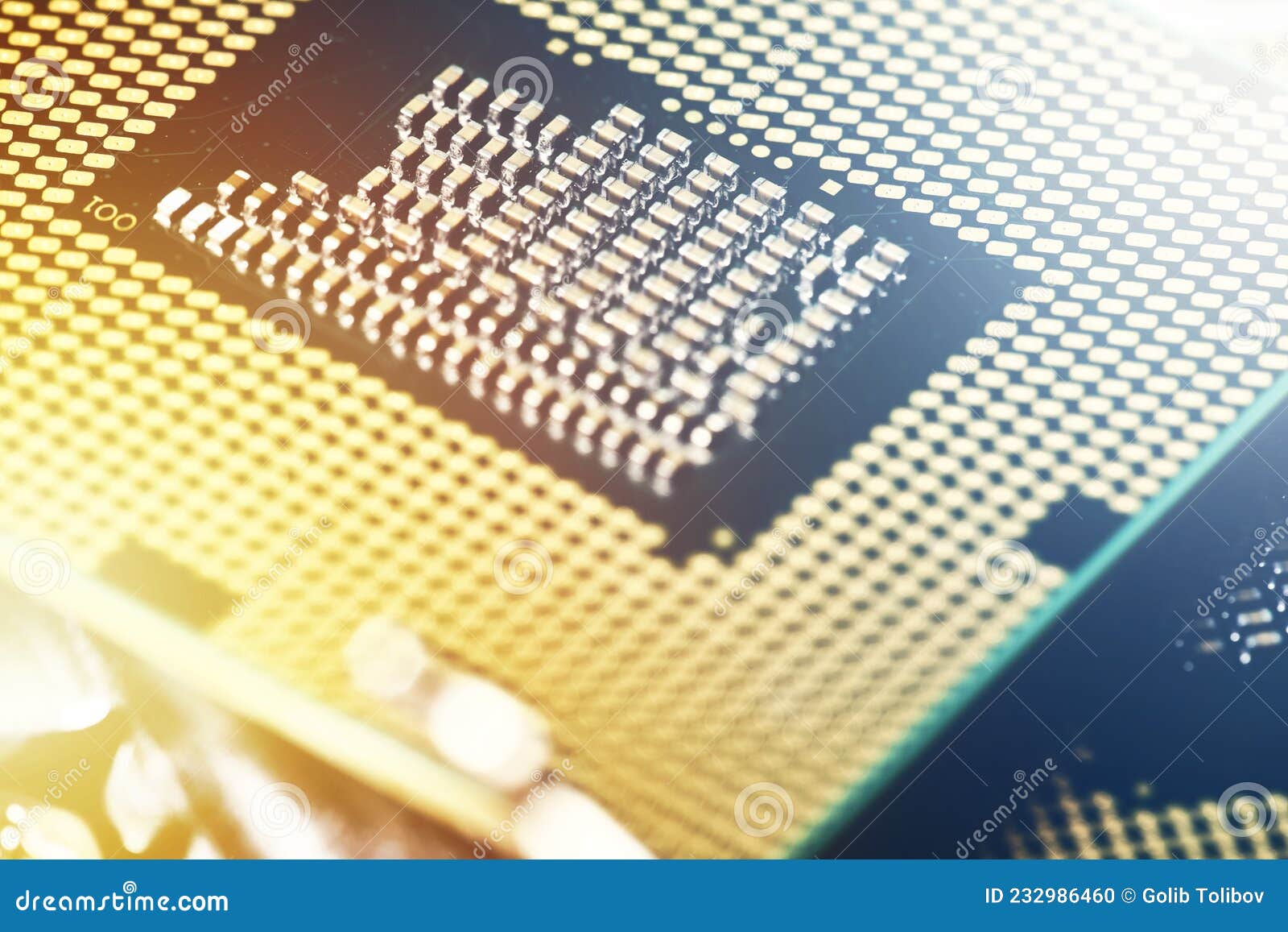Macro-shot of Computer Microchip Processor Stock Photo - Image of ...
