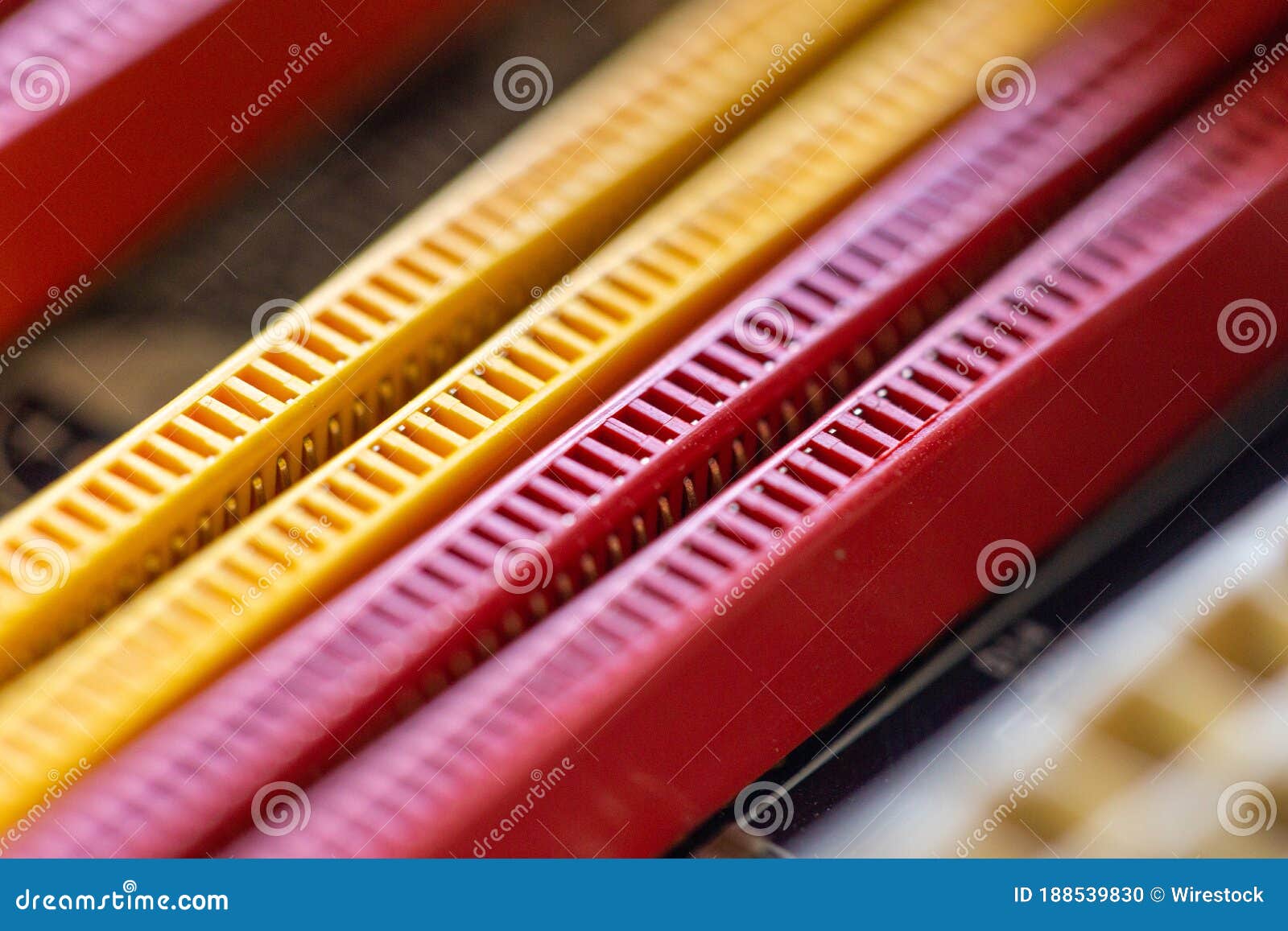 Macro Shot of Computer Parts on a Computer Board Stock Photo - Image of ...